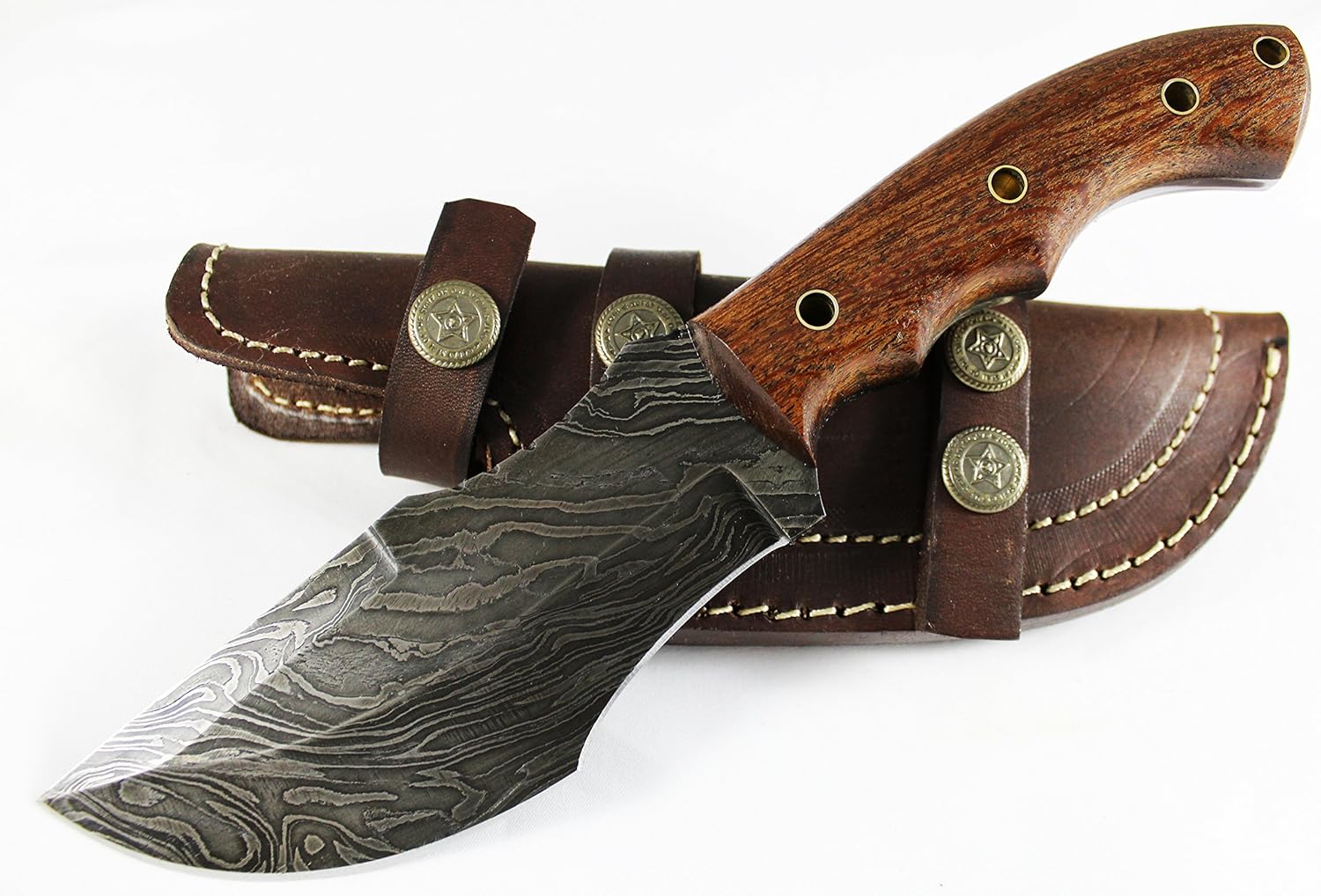 Amazon.com : Moorhaus Handmade Rose Wood Tracker with Leather Sheath ...