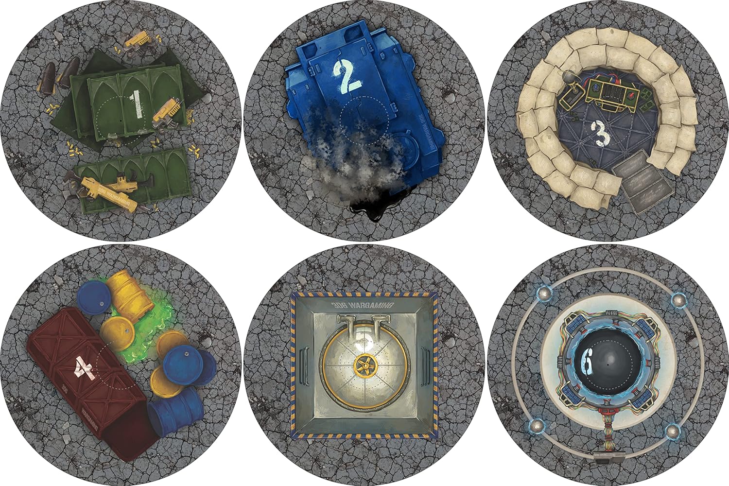 Amazon.com: 40K Neoprene Objective Markers - Sci Fi - Wasteland ...