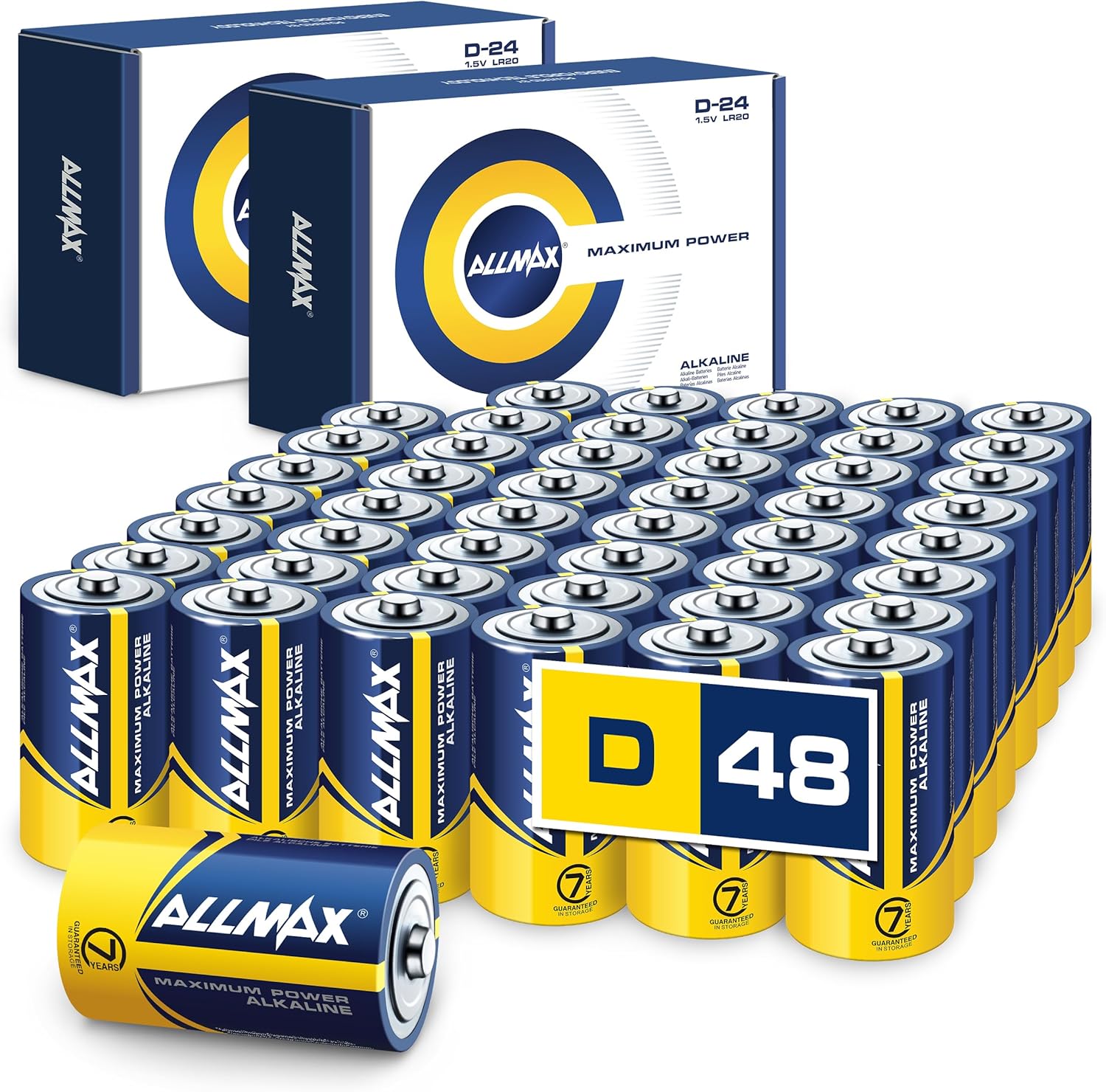 Amazon.com: Allmax D Maximum Power Alkaline Batteries (48 Count ...