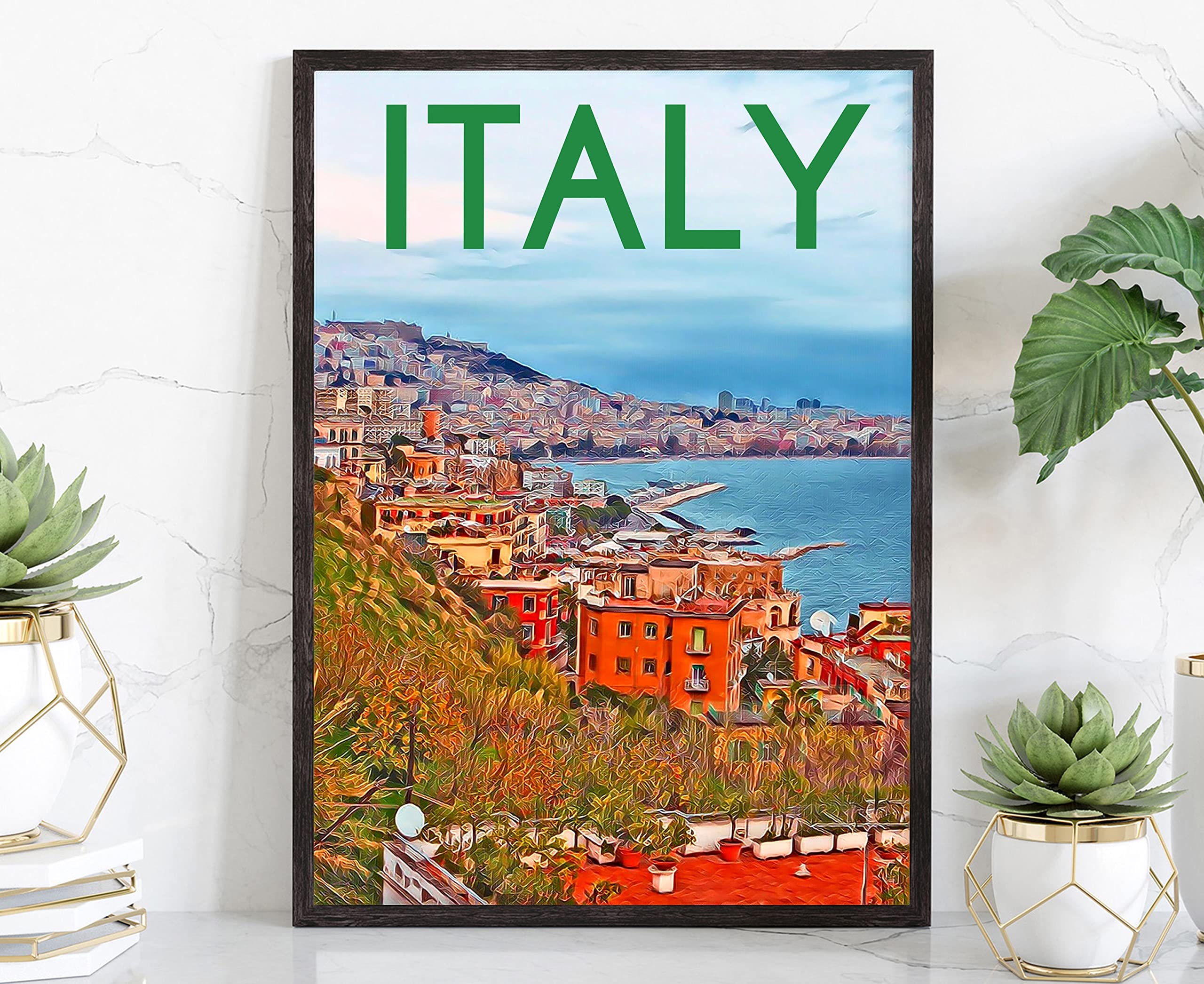 Amazon.com: Italy Travel Poster, Italy Cityscape and Landmark Poster ...