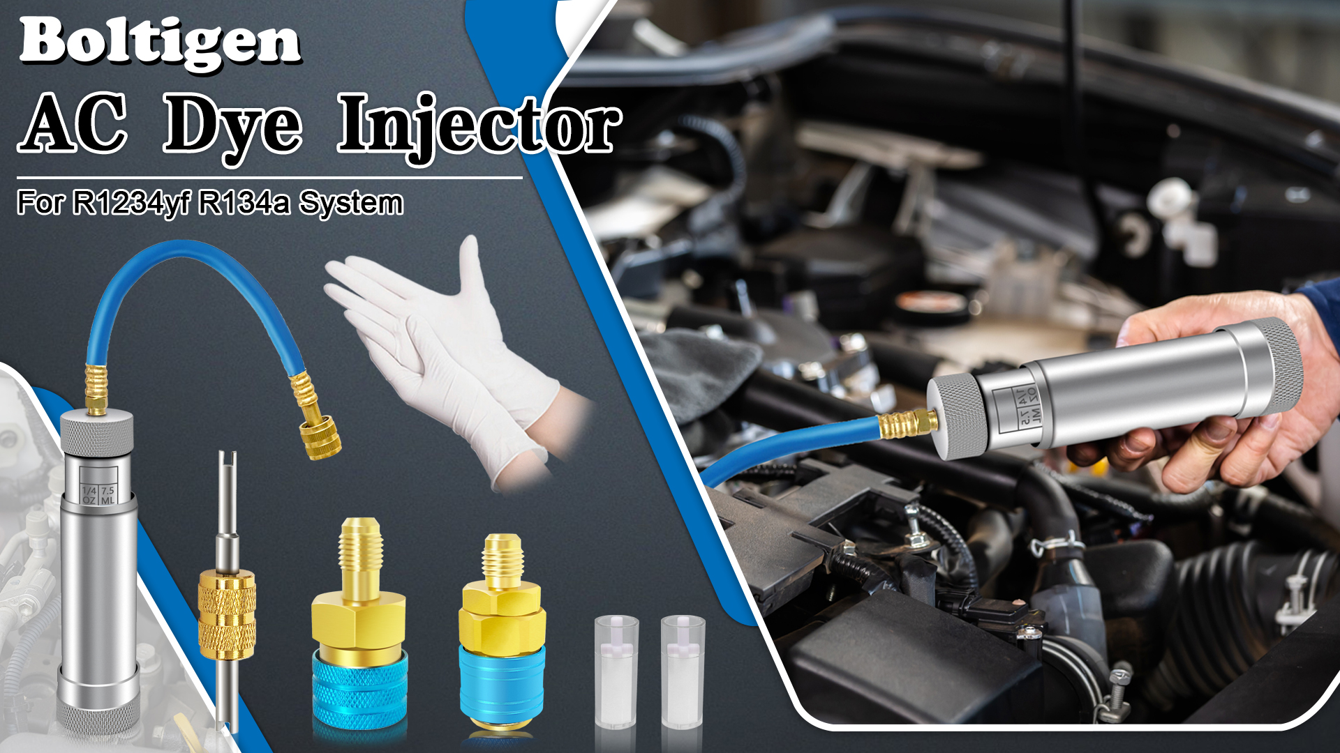 Ac Oil Injector Tool Boltigen AC Oil Dye Injector Kit - Professional ...