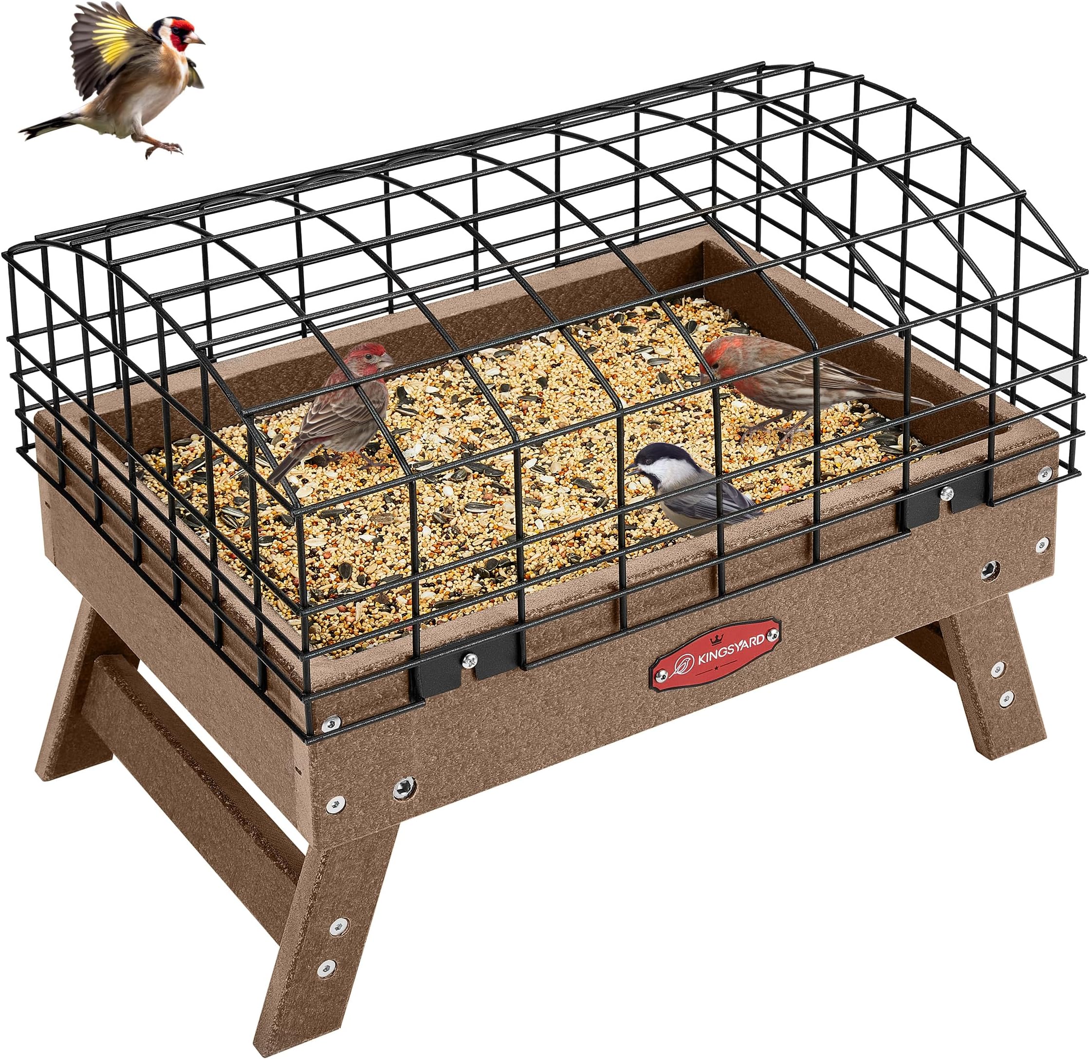 Amazon.com : Kingsyard Ground Bird Feeder for Outdoors - Recycled ...