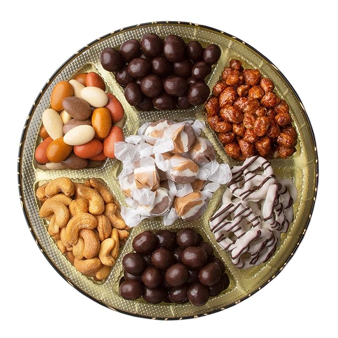 Amazon.com : Chocolate Candy Gift Basket | Gourmet Holiday Snack Round ...