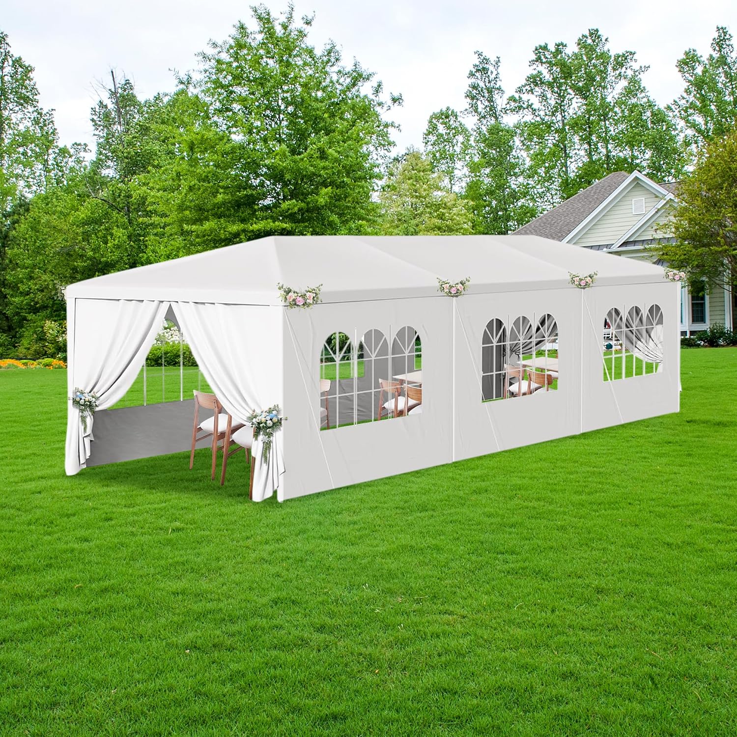 Amazon.com : Usnipoya 10' x 30' Outdoor Canopy Tents with 8 Detachable ...