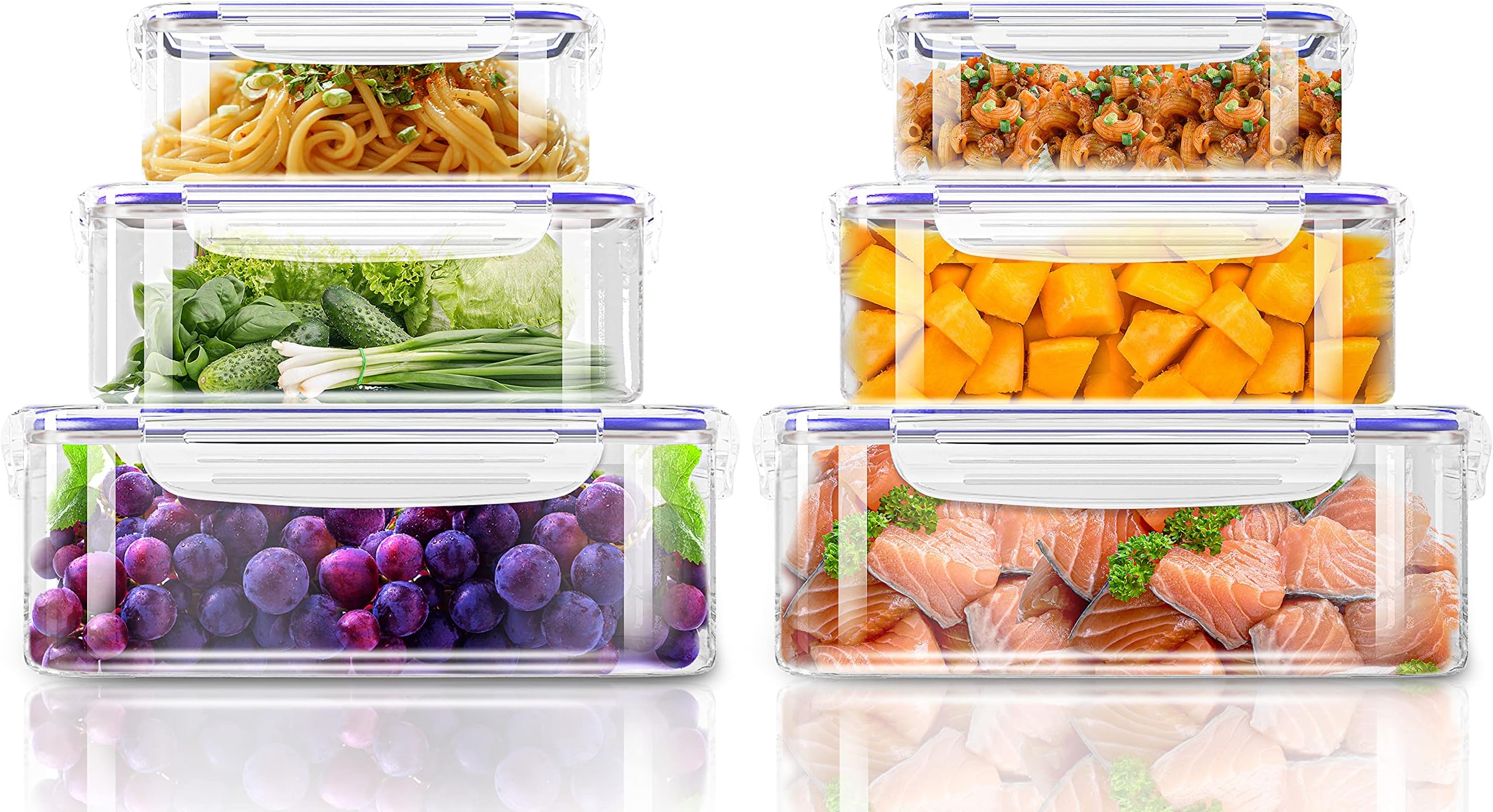 nuovva Airtight Food Storage Containers Set – Plastic Food Containers ...