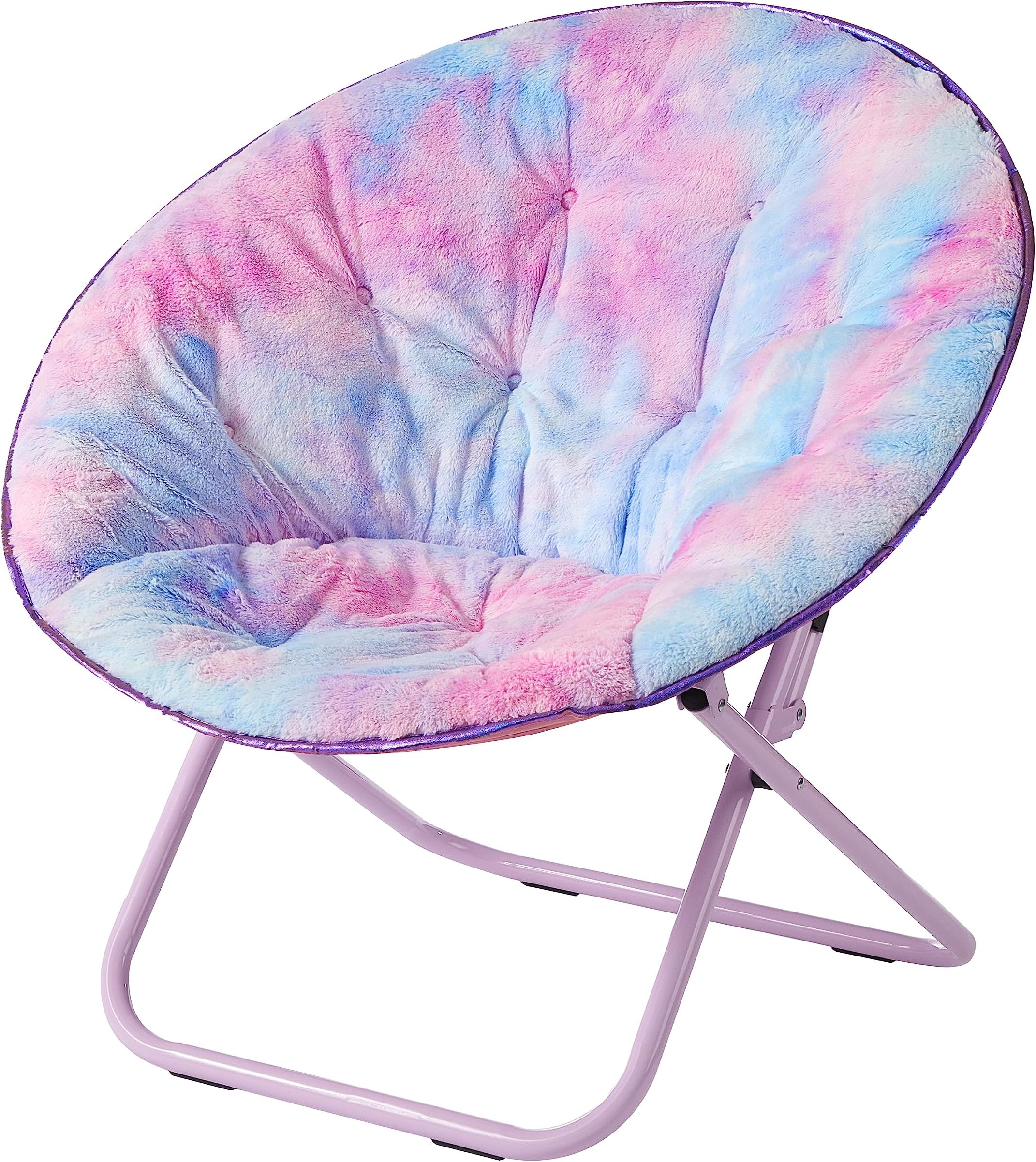 Amazon.com : Urban Lifestyle Faux Fur Saucer Chair with Metal Frame ...