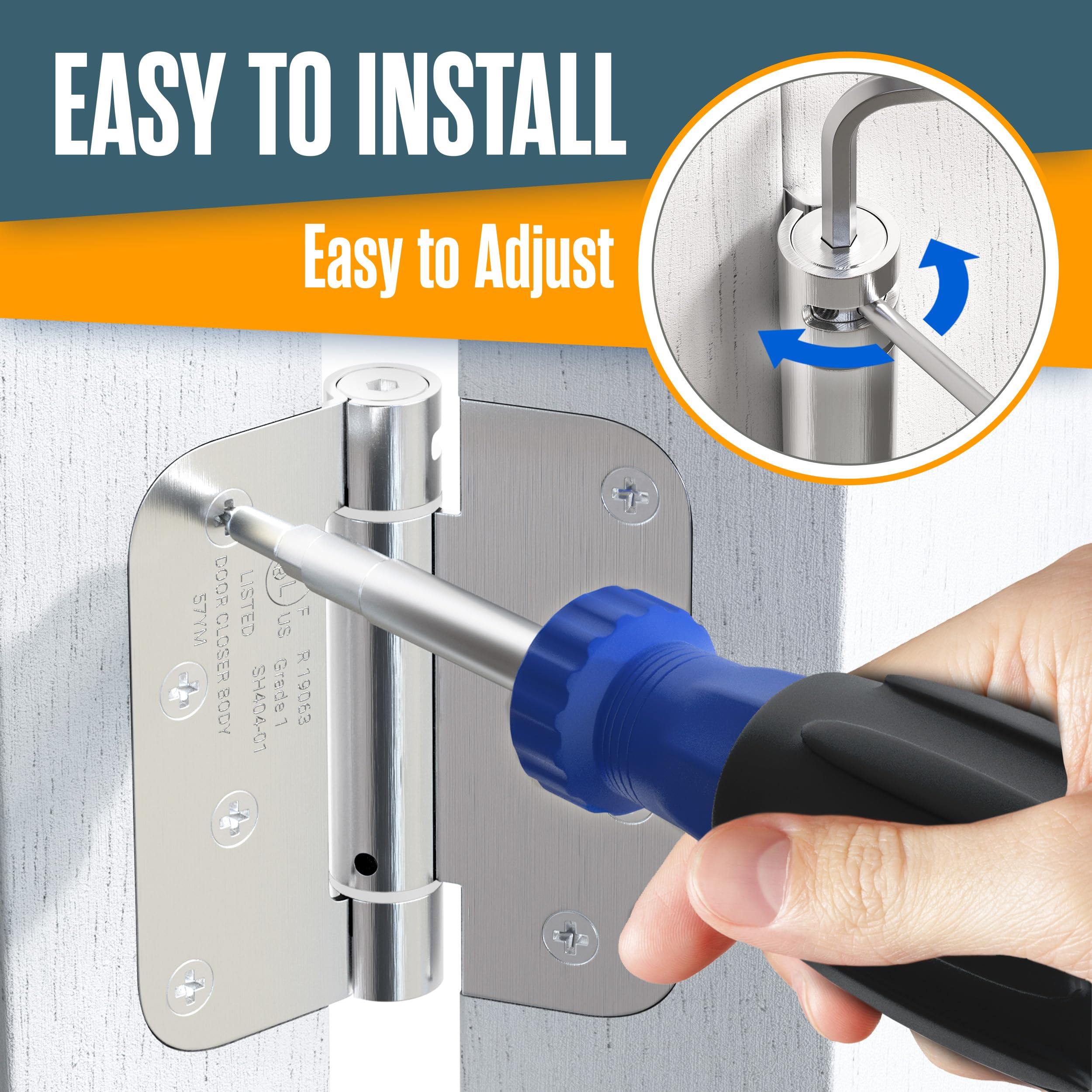 Snapklik.com : Self Closing Door Hinges, Spring Hinge Door Closer ...