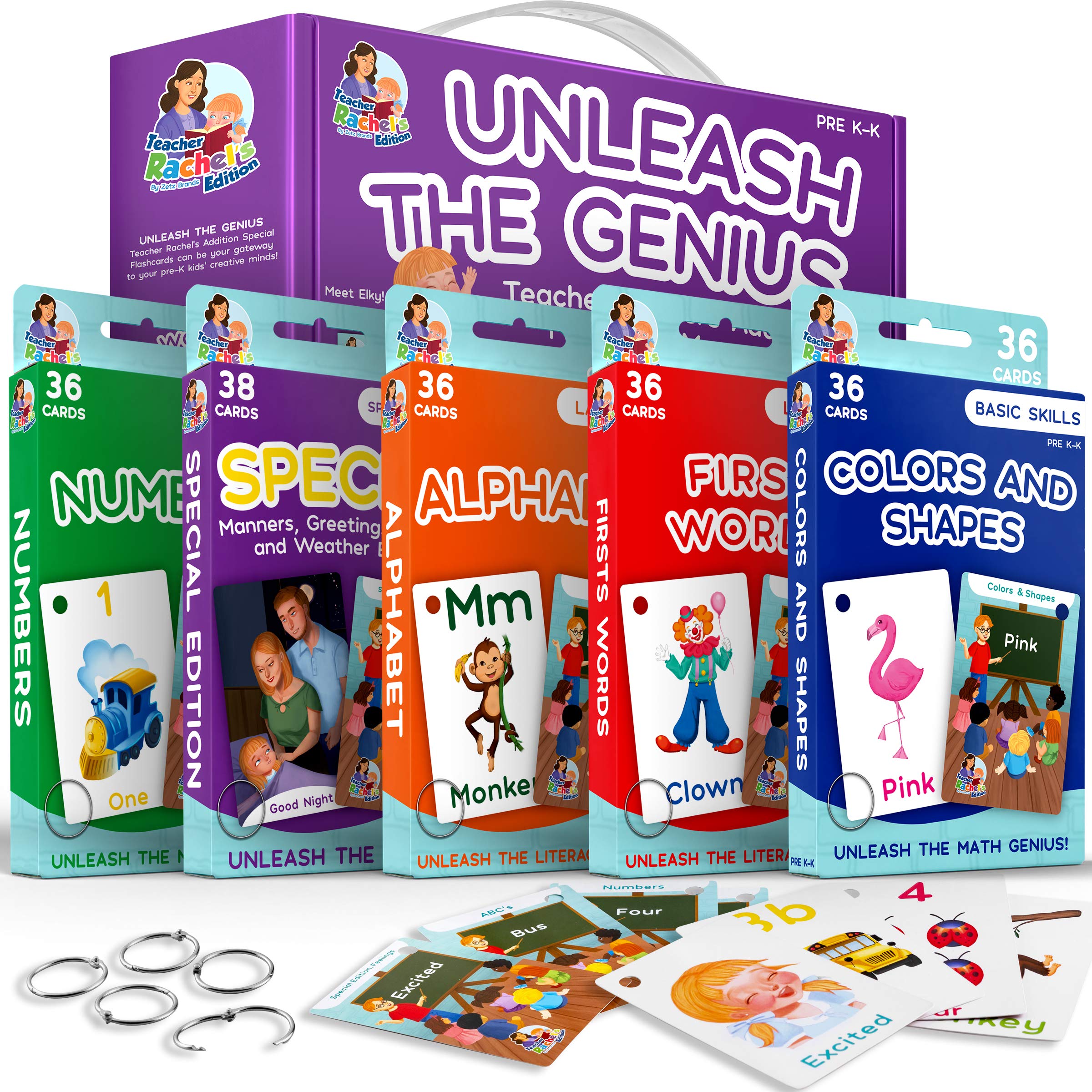 Buy Teacher Rachel's Educational Flash Cards for Toddlers - Set Of 5 ...