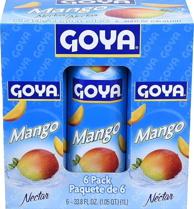 Amazon.com: Goya Foods Mango Nectar 33.8 Ounce (Pack of 6) : Grocery ...