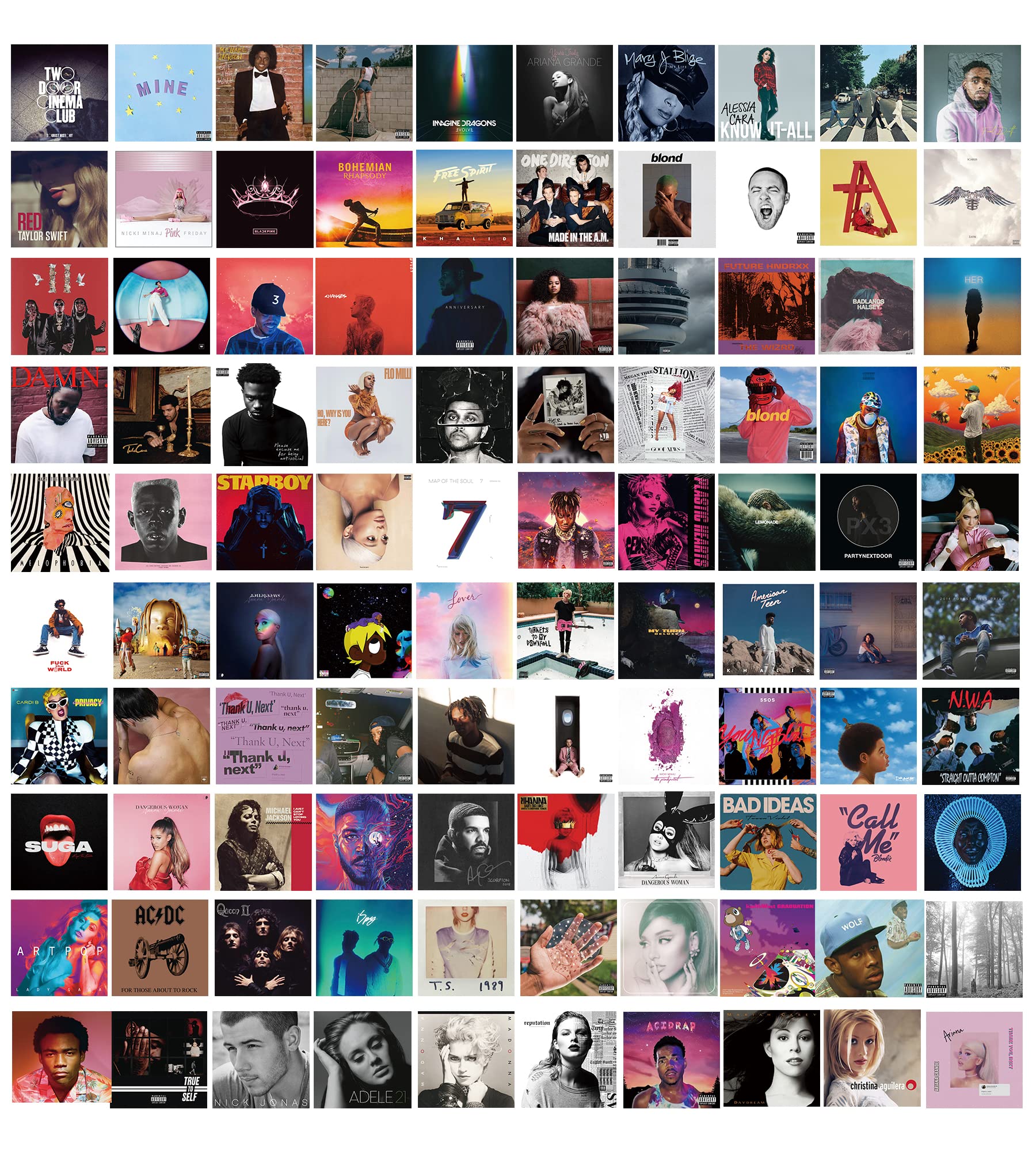 Buy Adzt's 100Pcs Album Cover Posters Aesthetic Pictures Wall Collage ...