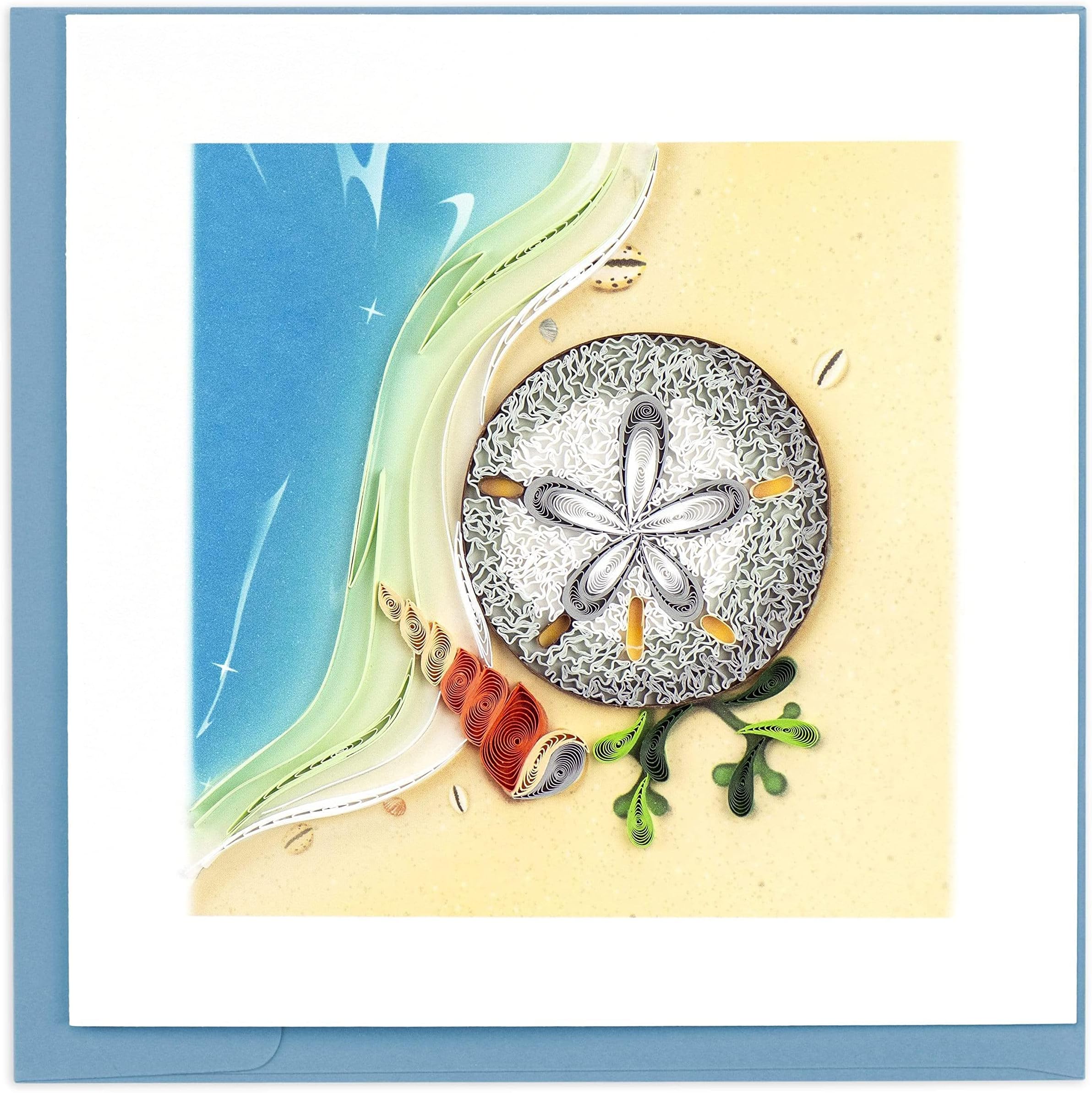 Amazon.com : Quilling Card Quilled Sand Dollar Greeting Card, 6x6 Inch ...