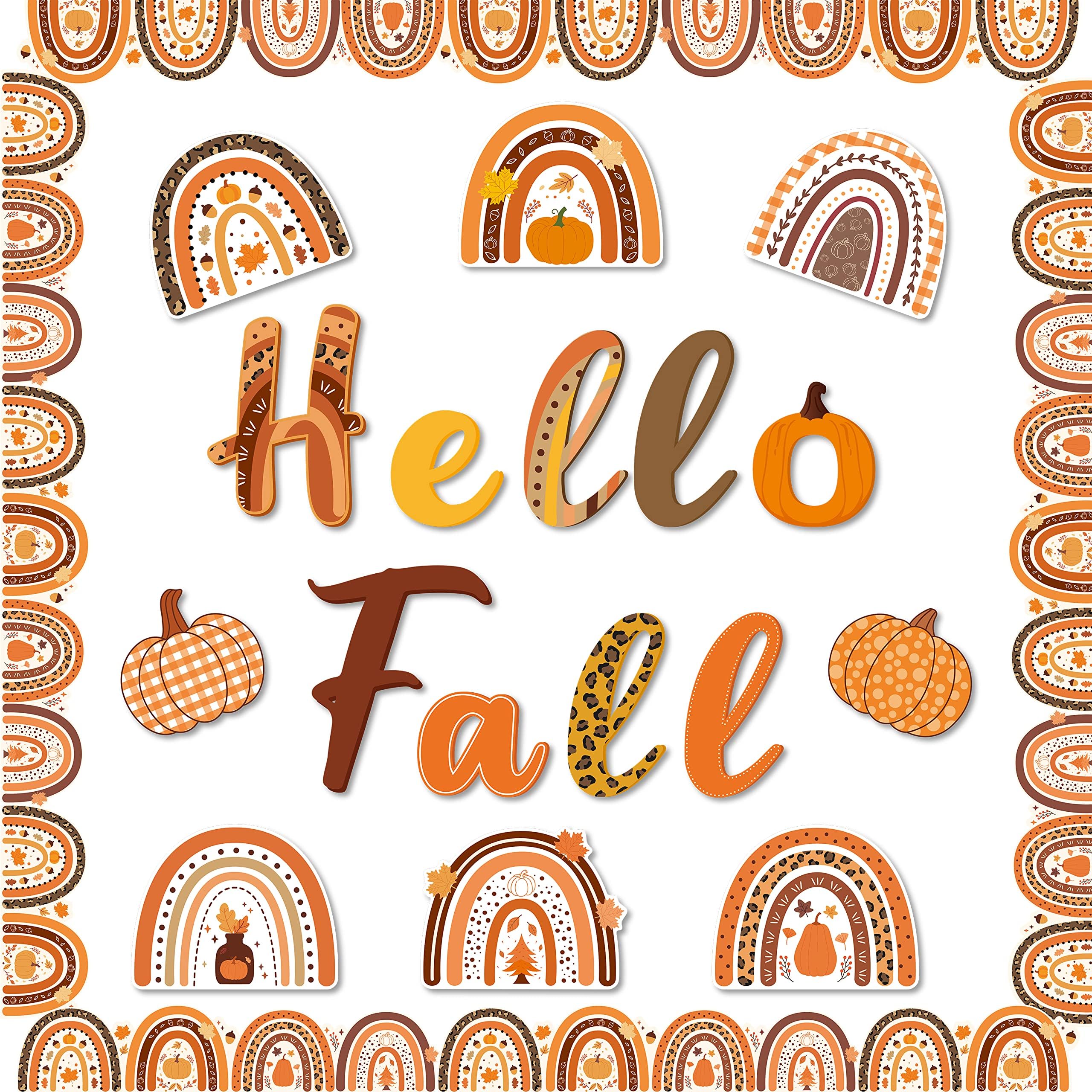 Amazon.com : Happy Fall Cutouts Fall Classroom Decorations Autumn ...