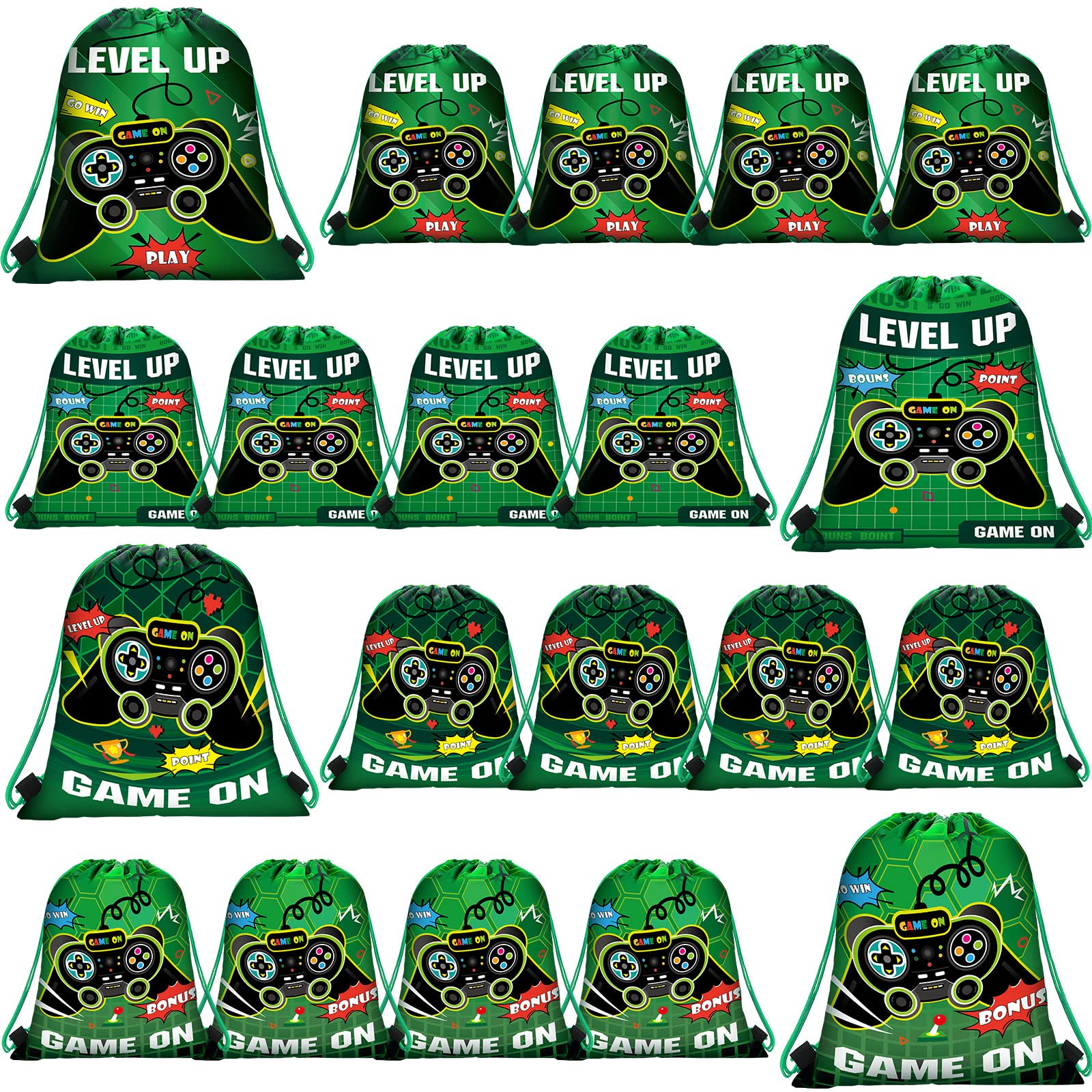 Amazon.com: 16 Pieces Video Game Drawstring Bags Video Game Party ...
