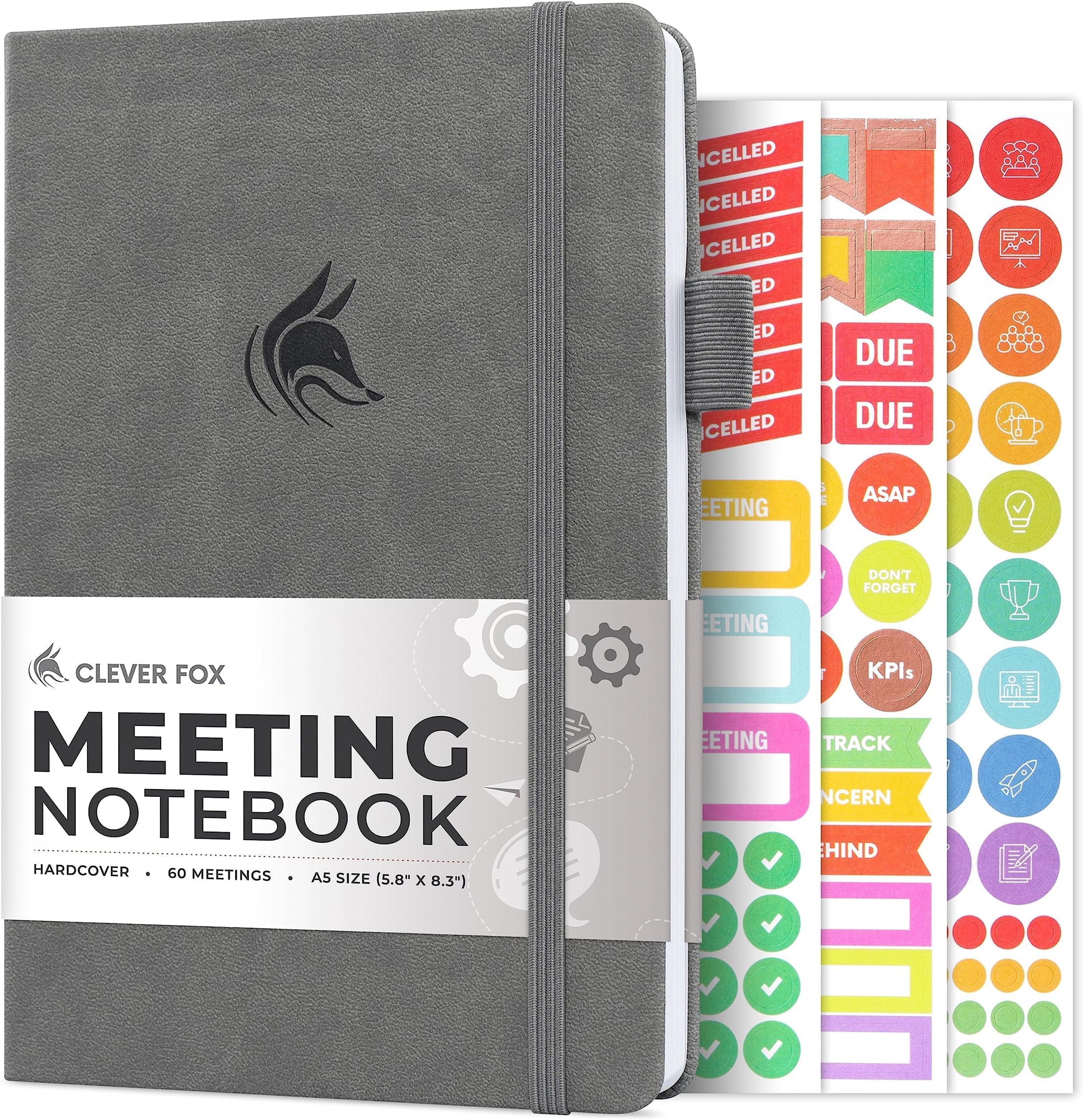 Clever Fox Meeting Notebook – Work & Business Organizer with Notes ...