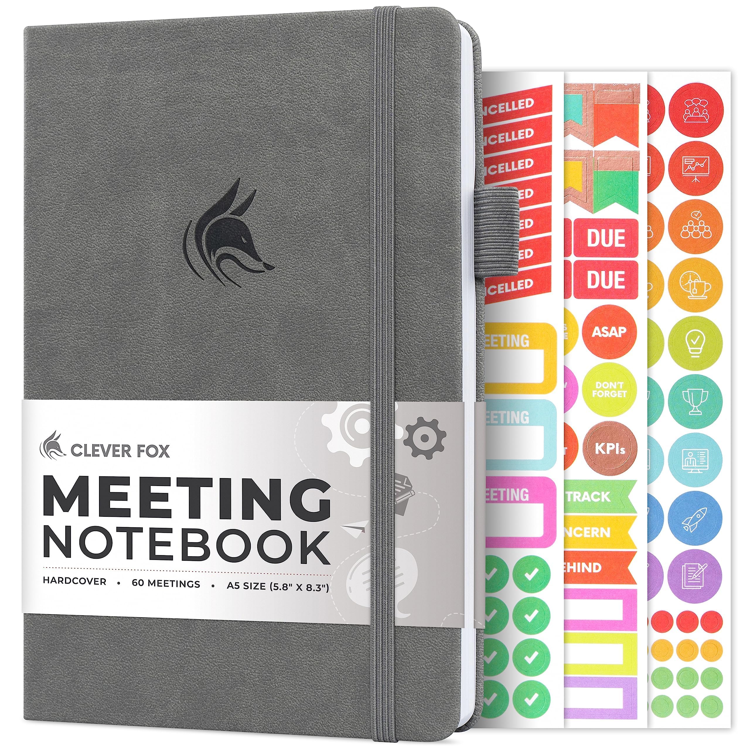 Clever Fox Meeting Notebook – Work & Business Organizer with Notes ...