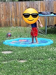 Pellor 68" Sprinkle Pad & Splash Play Mat for Kids, Toddler Water Spray ...
