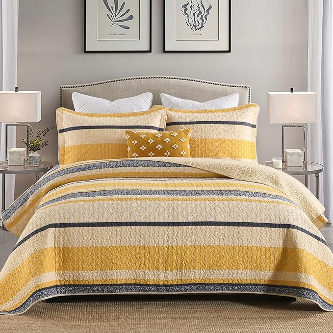 Amazon.com: Homzard Quilts Queen Size,Queen Comforter Set 100% Cotton ...