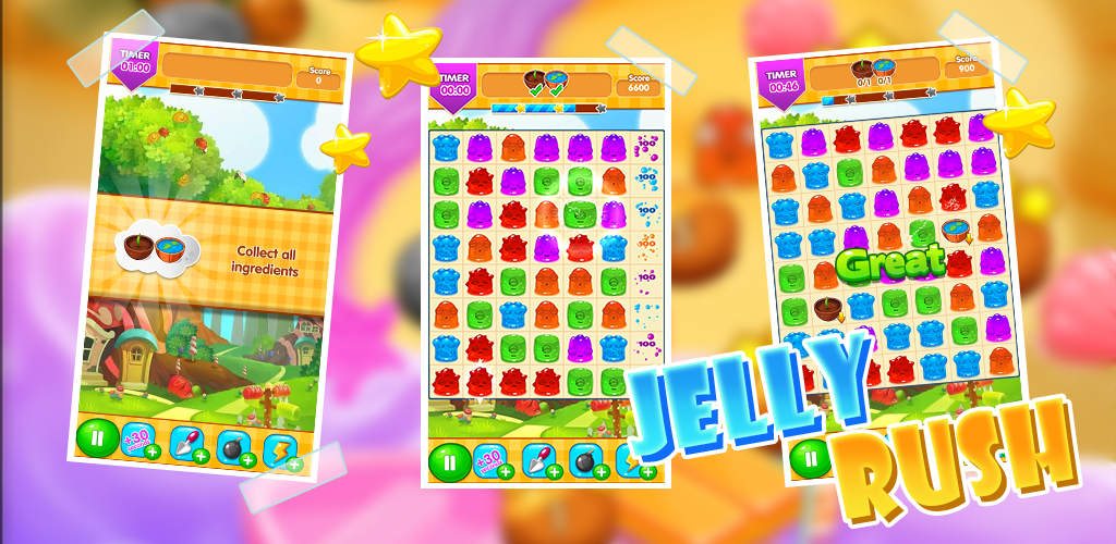 Jelly Rush Match 3 Game:Amazon.co.uk:Appstore for Android