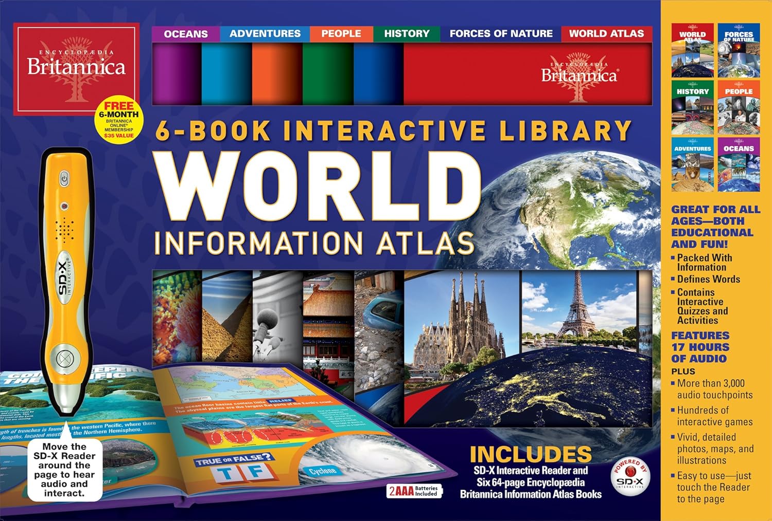 Encyclopaedia Britannica® 6-Book Interactive Library: World Information ...
