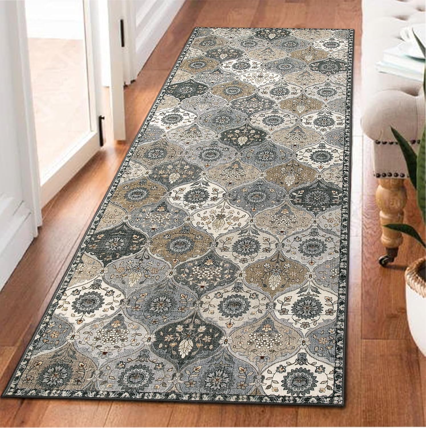 Amazon.com: Lahome Moroccan Trellis Kitchen Runner Rug, 2x5 Washable ...