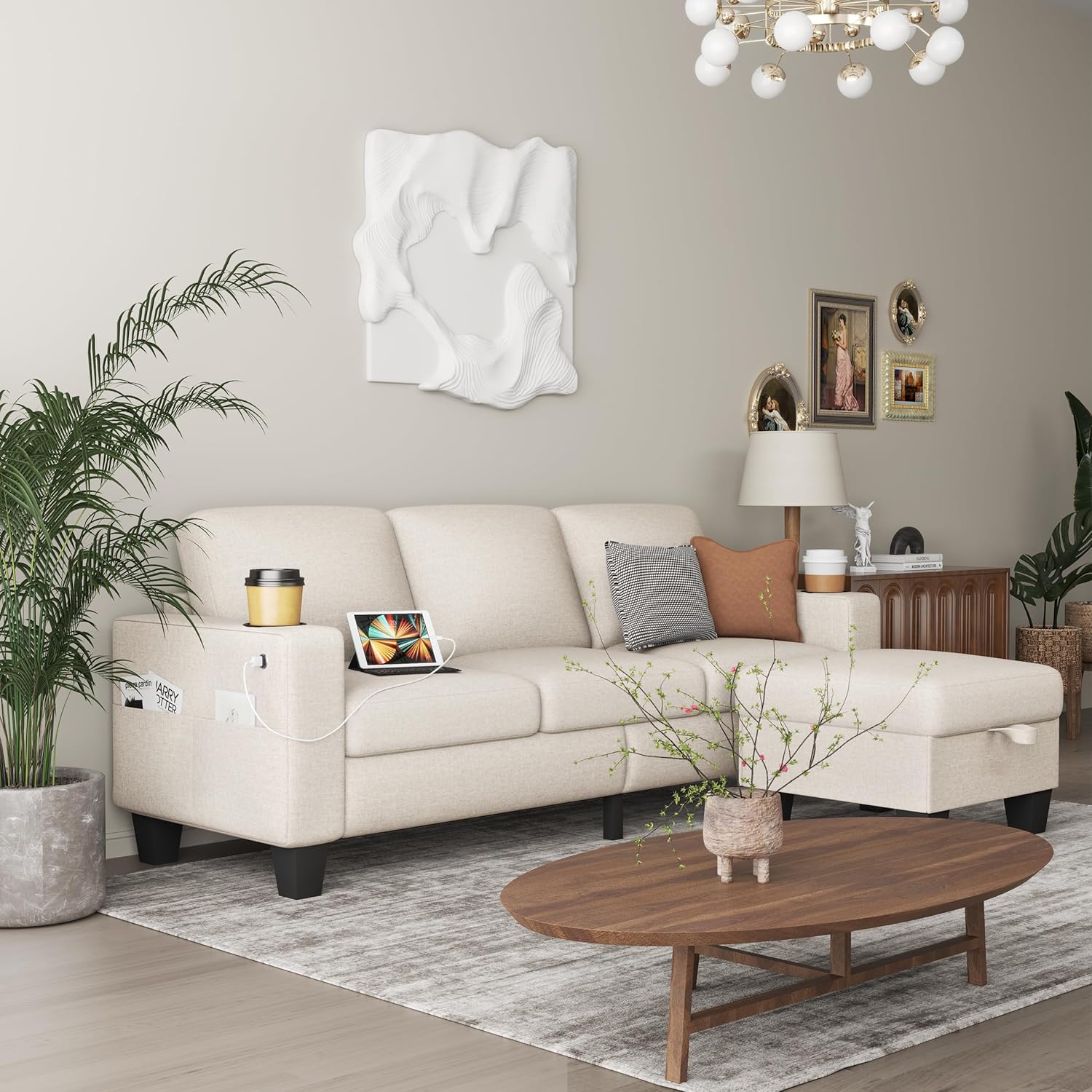 Amazon.com: ZeeFu Convertible Sectional Sofa Couch,L Shape Sectional ...