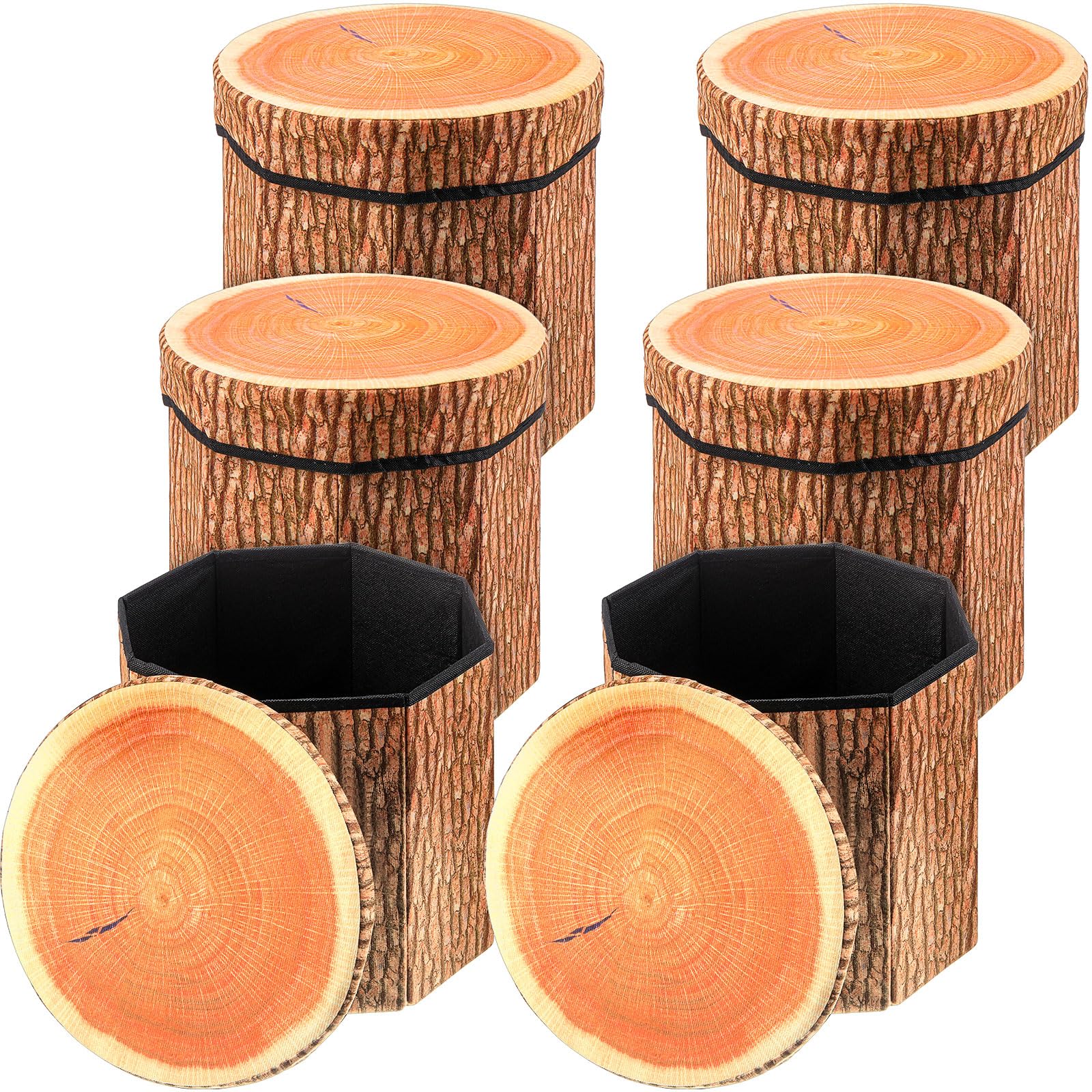 Snapklik.com : Amylove 6 Pack Tree Stump Storage Stool 12 X 12 Inch ...