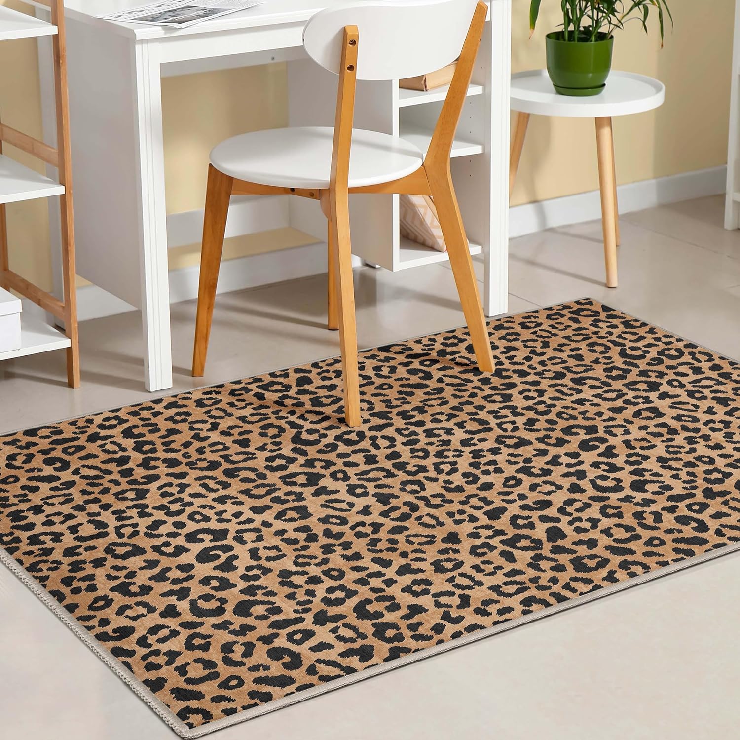 Amazon.com: Well Woven Apollo Flatwoven Leopard Print Brown 3'3" x 5 ...