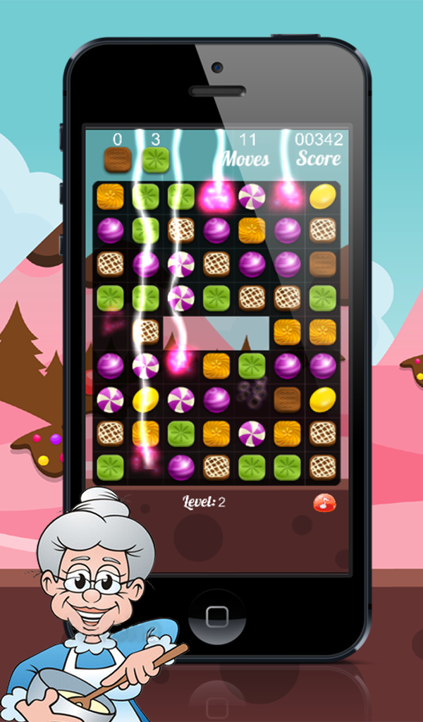Happy Granny Candy Match 3 - Help Mrs Smith match the candies ! - App ...