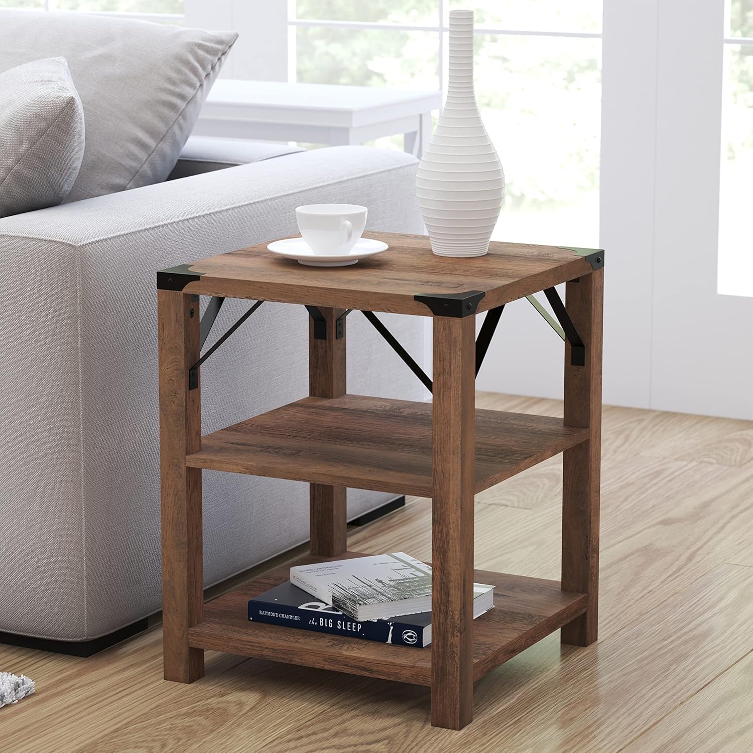 Amazon.com: Merrick Lane Green River End Table - Modern Farmhouse ...