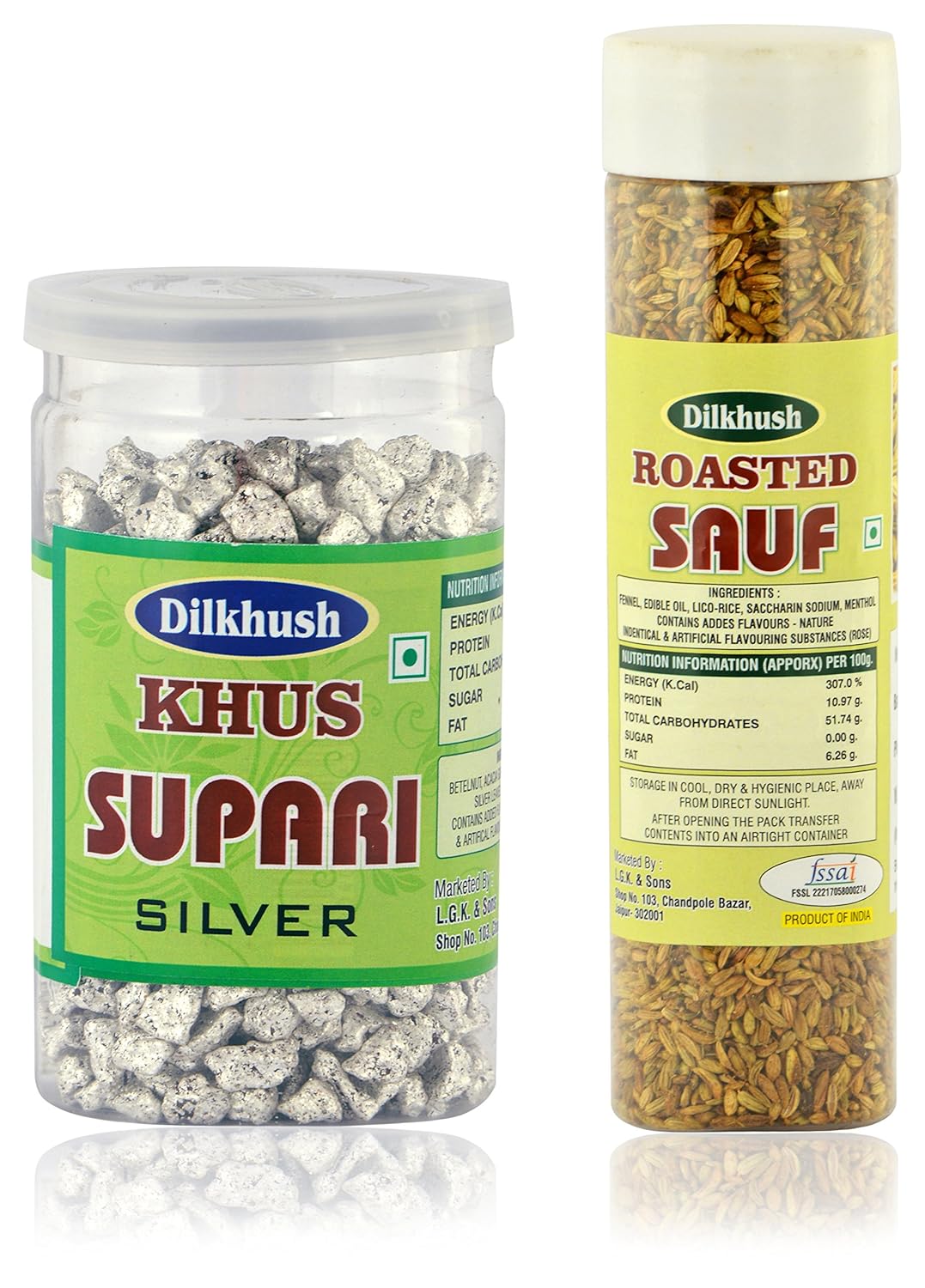Dilkhush Khus Supari and Roasted Sauf, 200 g (Combo of 2) : Amazon.in ...