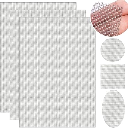 3 Pack A4 Wire Mesh 304 Stainless Steel Woven Wire 1mm Mesh Metal Mesh ...