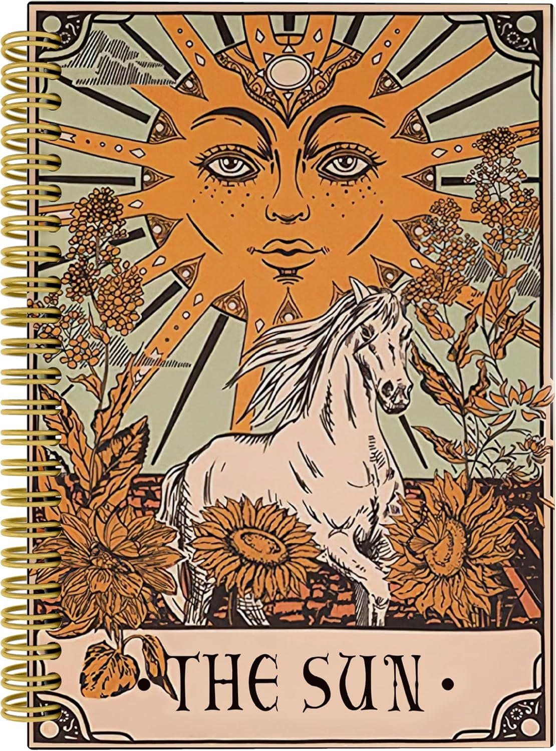Amazon.com : Knibeo Sun Tarot Journal Notebook, Witch Journal, 5.5×8.3 ...