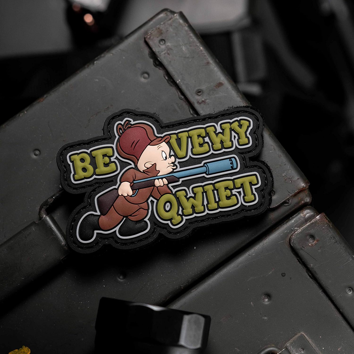 Amazon.com: Be Vewy Qwiet Elmer Fudd with Suppressor PVC Morale Patch ...