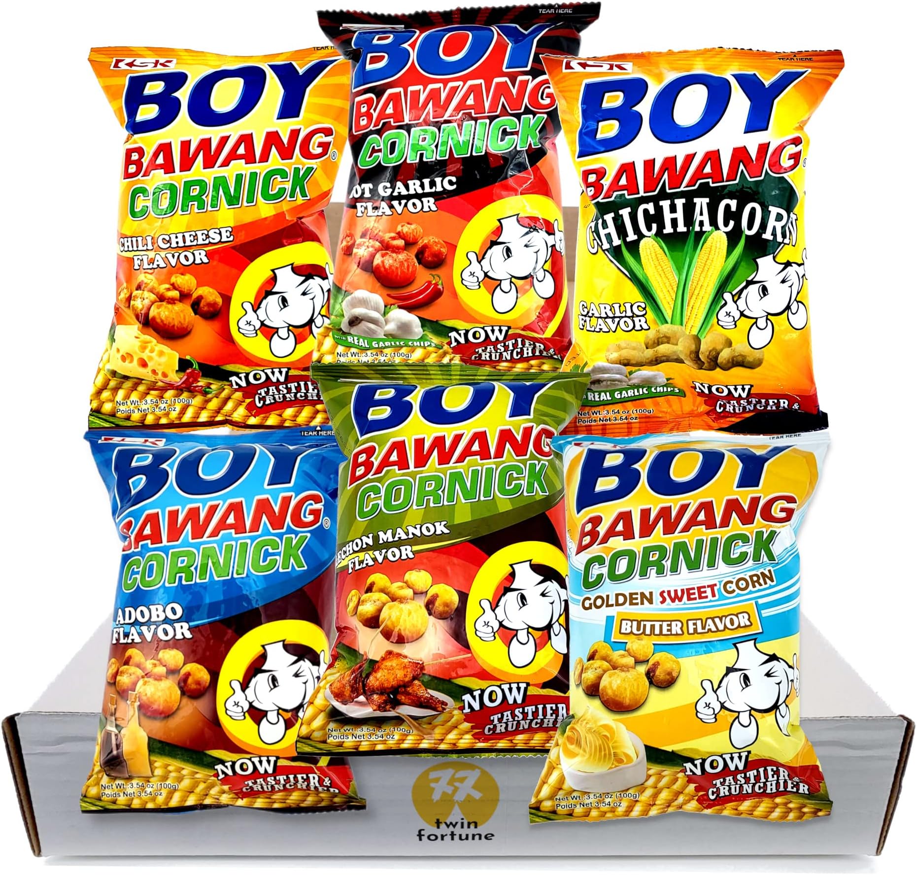 Amazon.com: Boy Bawang Cornick Filipino Snacks Variety Pack Adobo, BBQ ...