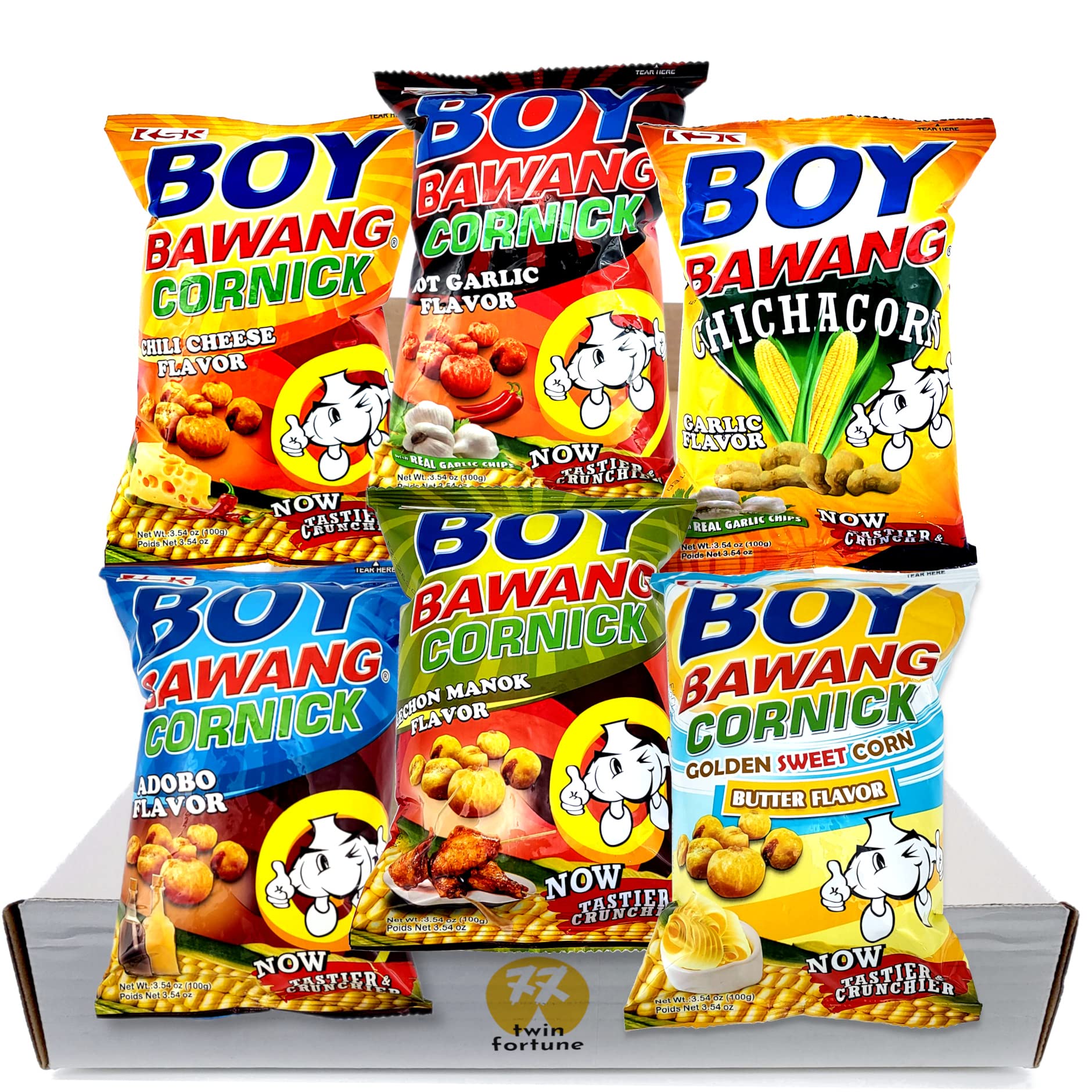 Buy Boy Bawang Cornick Corn Nuts Snack Box of 6 Flavors - Chili Cheese ...