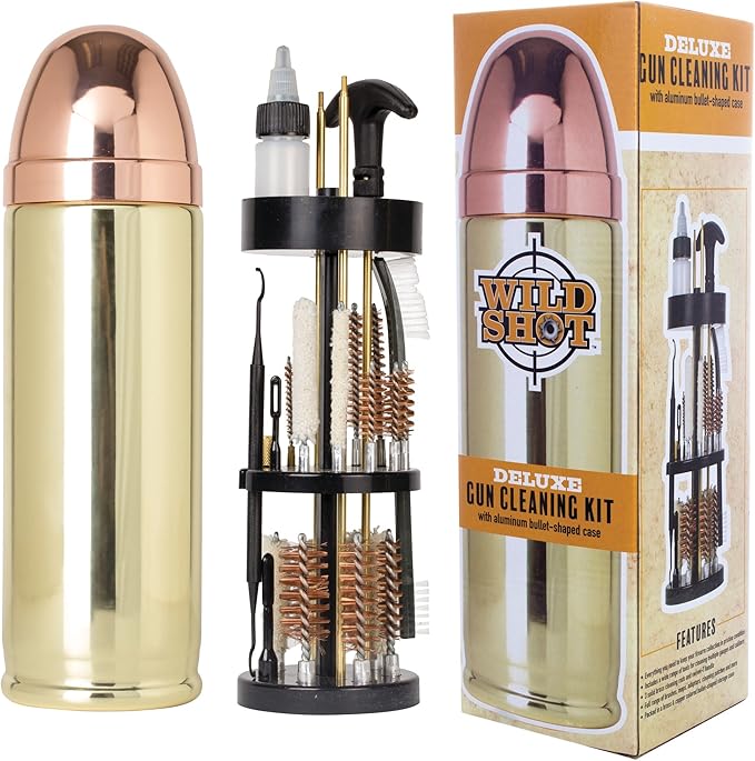 Amazon.com : Wild Shot Deluxe Gun Cleaning Kit with Patented Aluminum ...