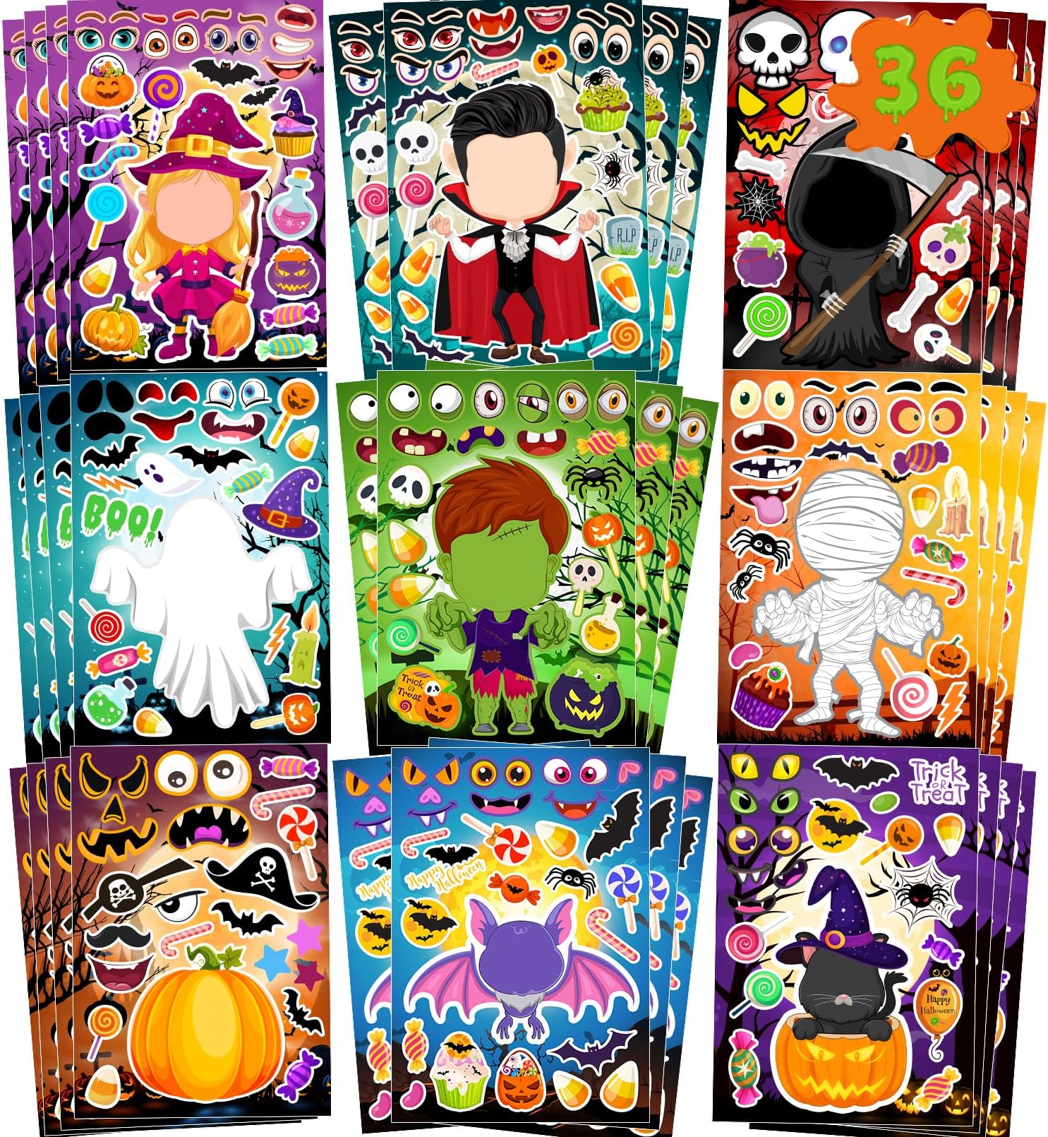 Amazon.com: Halloween Stickers for Kids 400 Assortment Stickers for ...