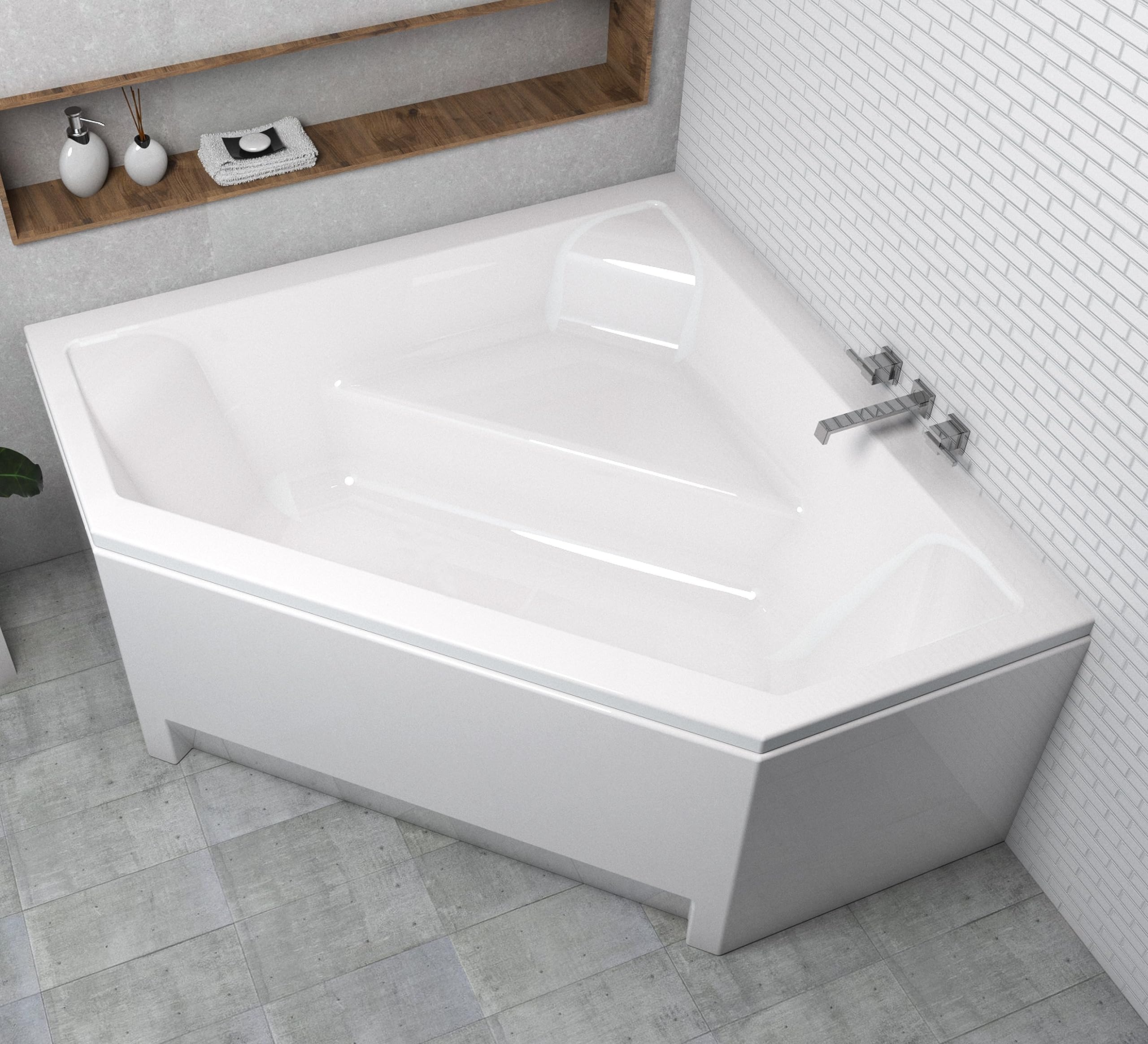 Schne Eckbadewanne Mit Schrze Bild