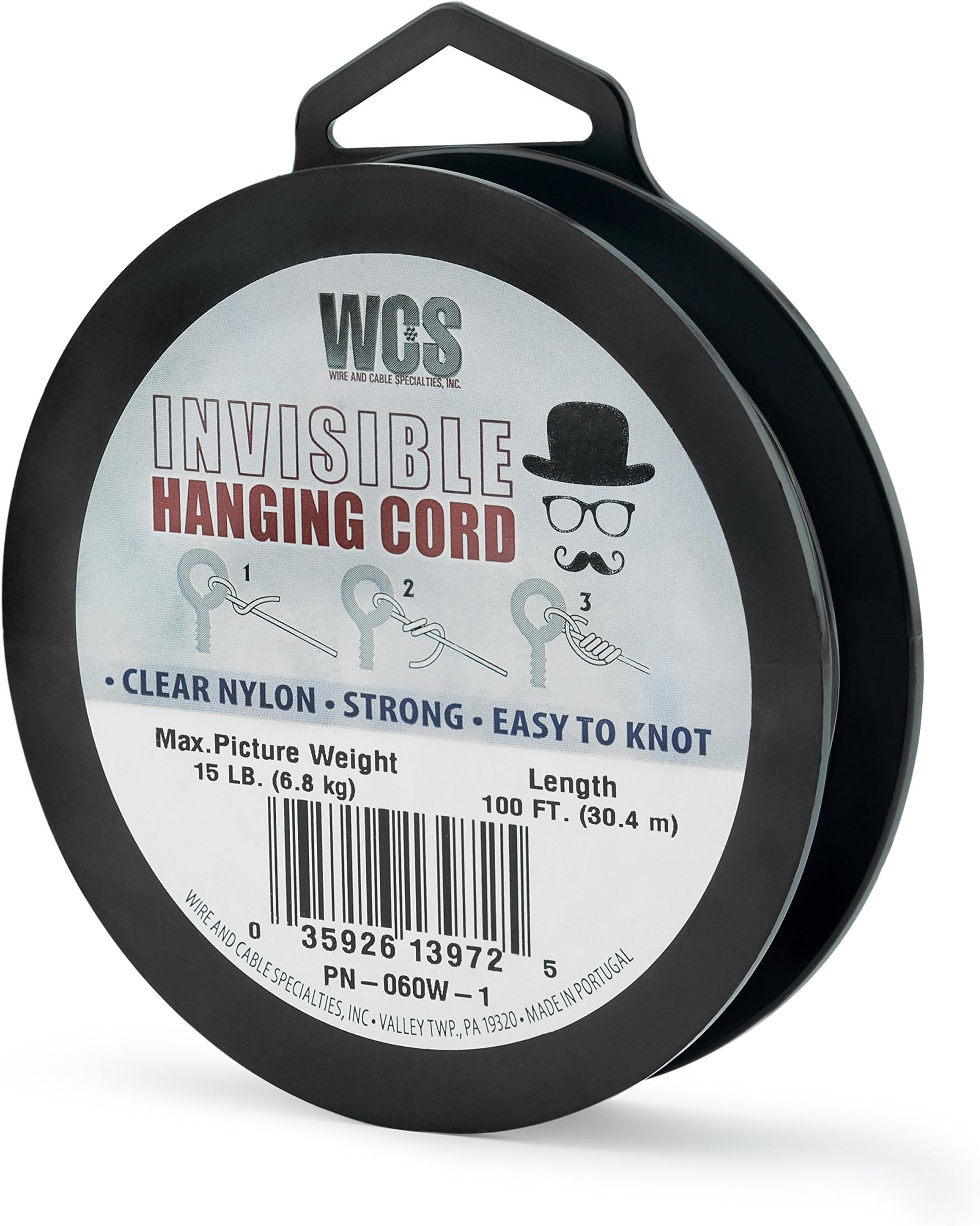 Amazon.com: WCS Invisible Hanging Cord - Easy to Use, Clear Nylon ...