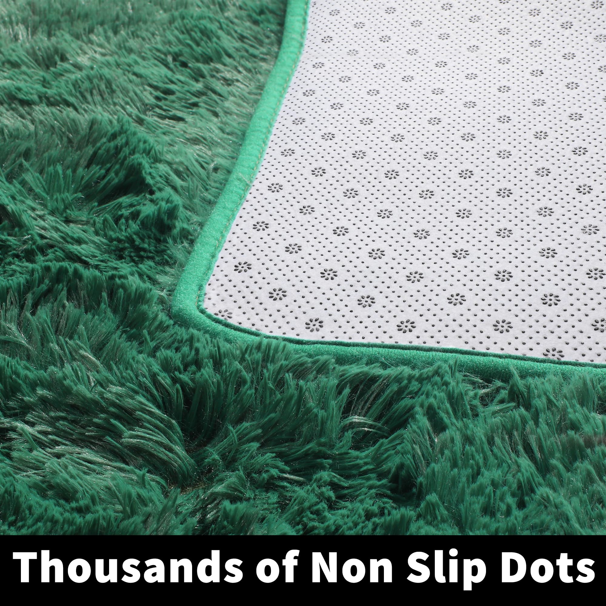 Amdrebio Deep Green Large Living Room Rugs,6x9 Rug,Large Fluffy Area ...