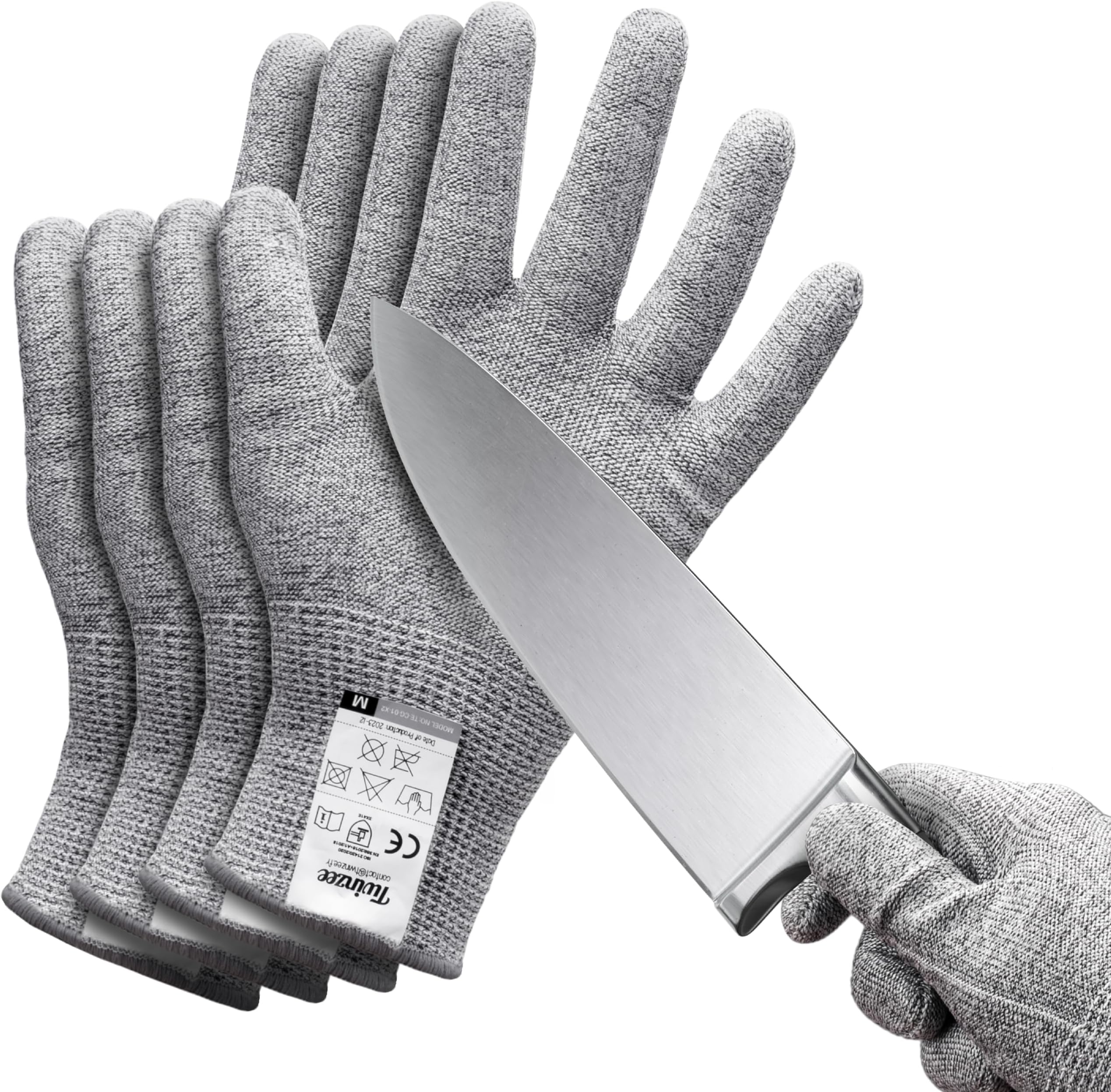 Twinzee 2 Paires de Gant Anti Coupure - Haute Protection Niveau E ...