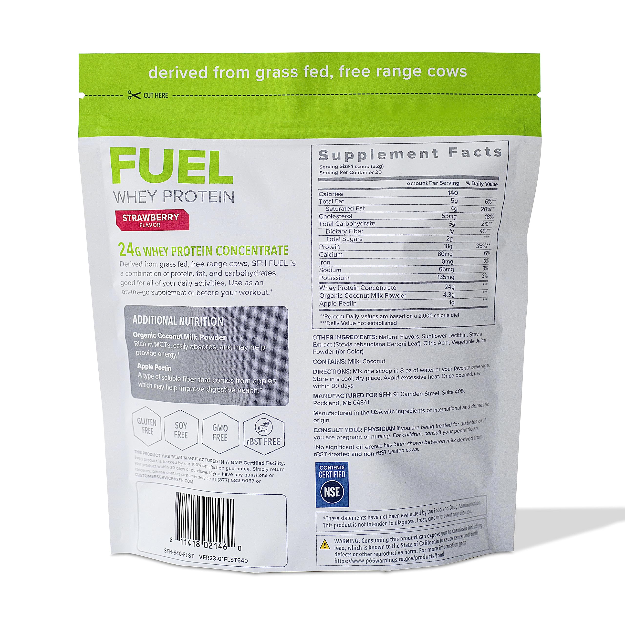 Snapklik.com : SFH Fuel Whey Protein Powder Great Tasting Grass Fed ...