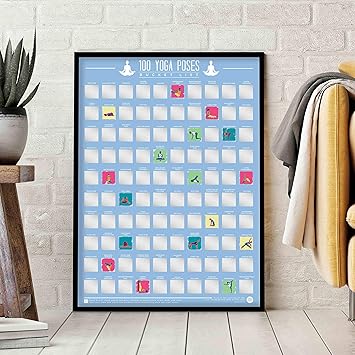 Amazon.com: 100 Yoga Poses Bucket List Scratch Poster : Home & Kitchen