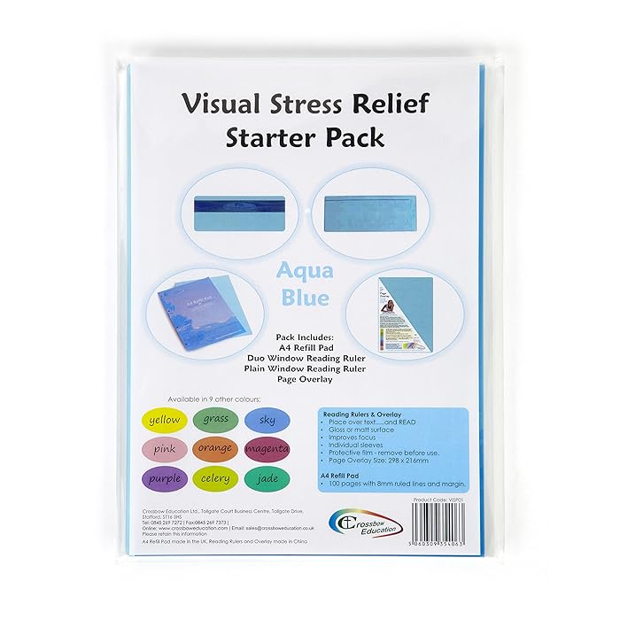 Buy Crossbow Education Visual Stress Relief Starter Kit | Dyslexia ...
