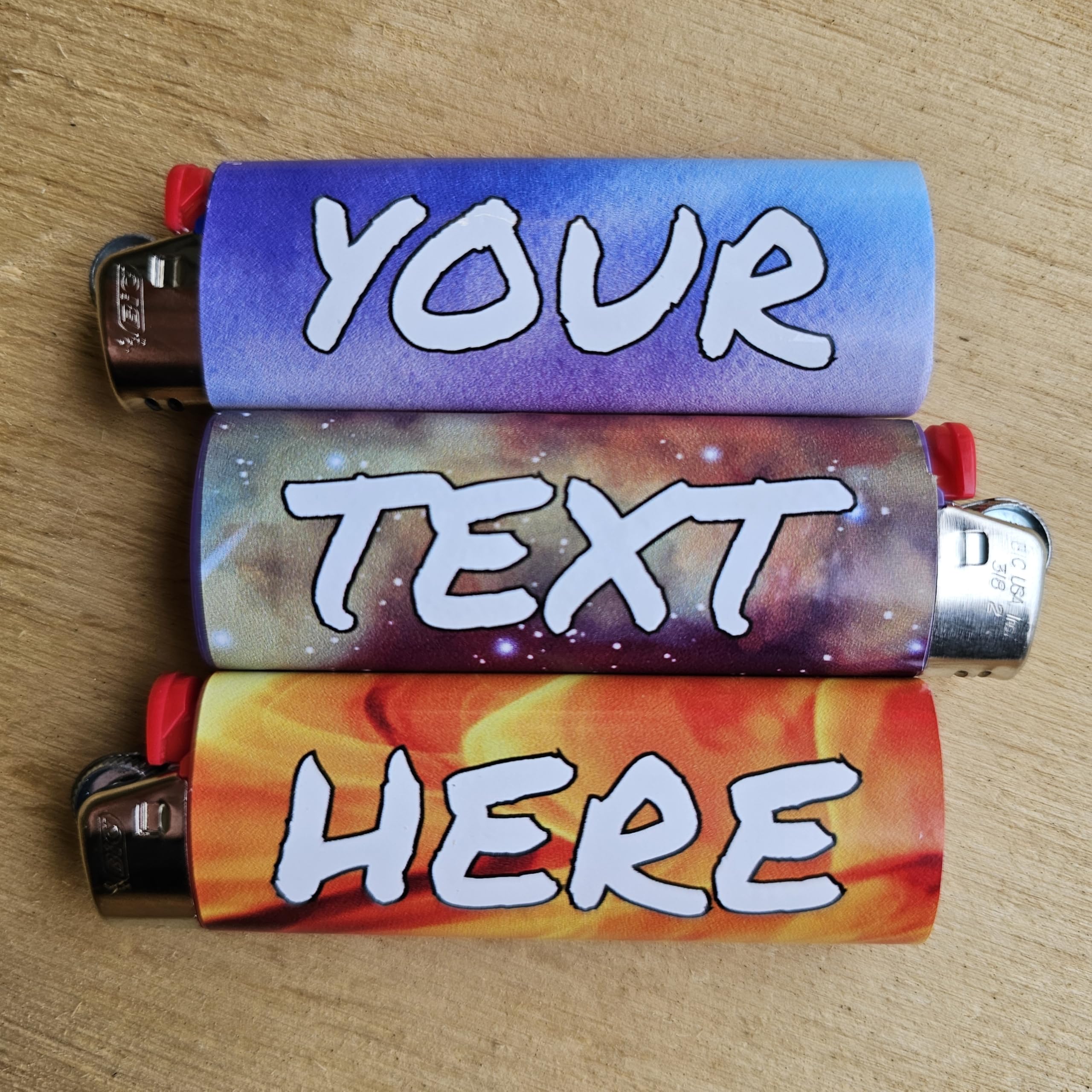 Amazon.com: Custom Lighter Wrap Stickers | Upload Your Design | Add ...