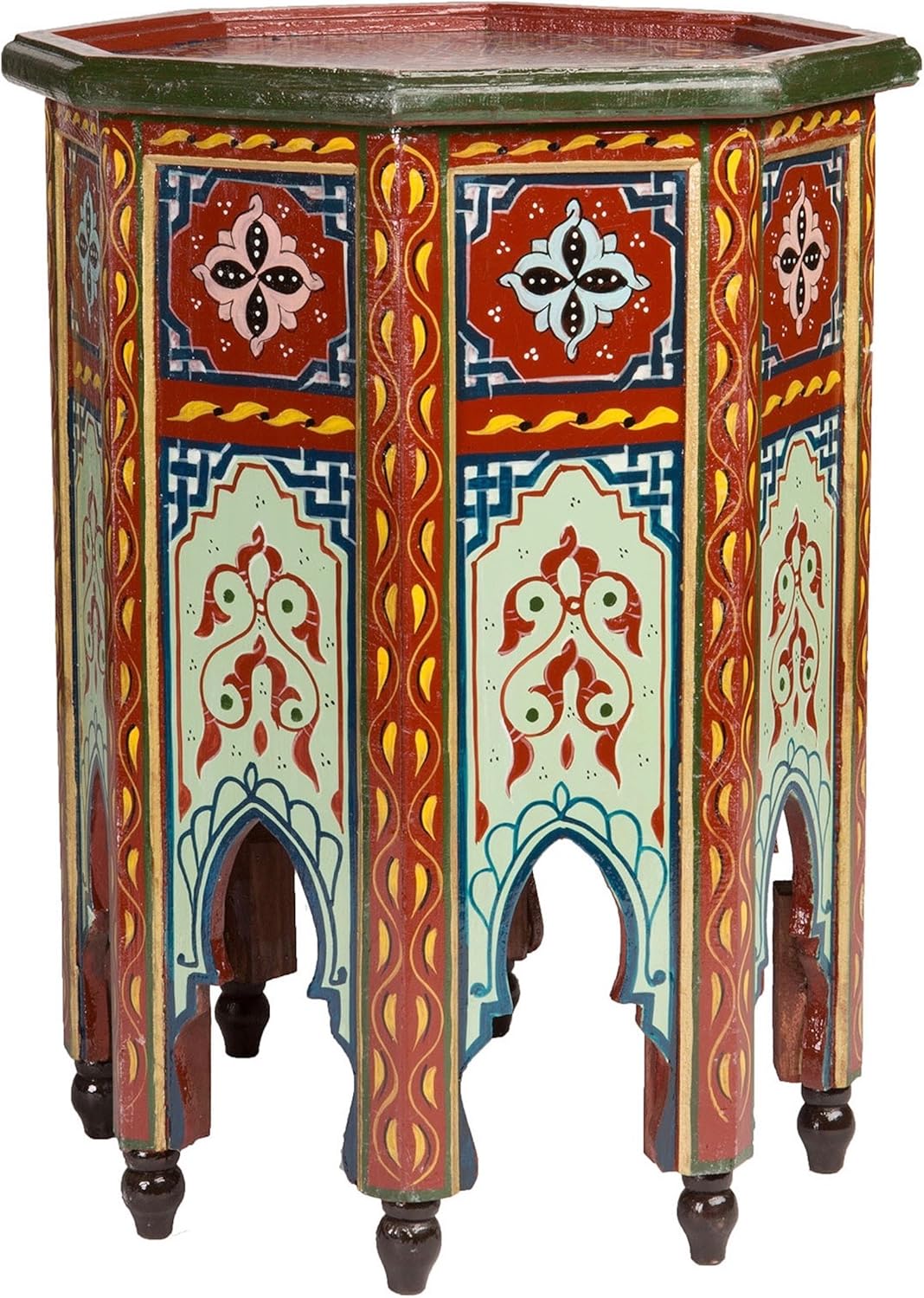 Amazon.com: Handpainted Multi-Color Moroccan End Table : Home & Kitchen