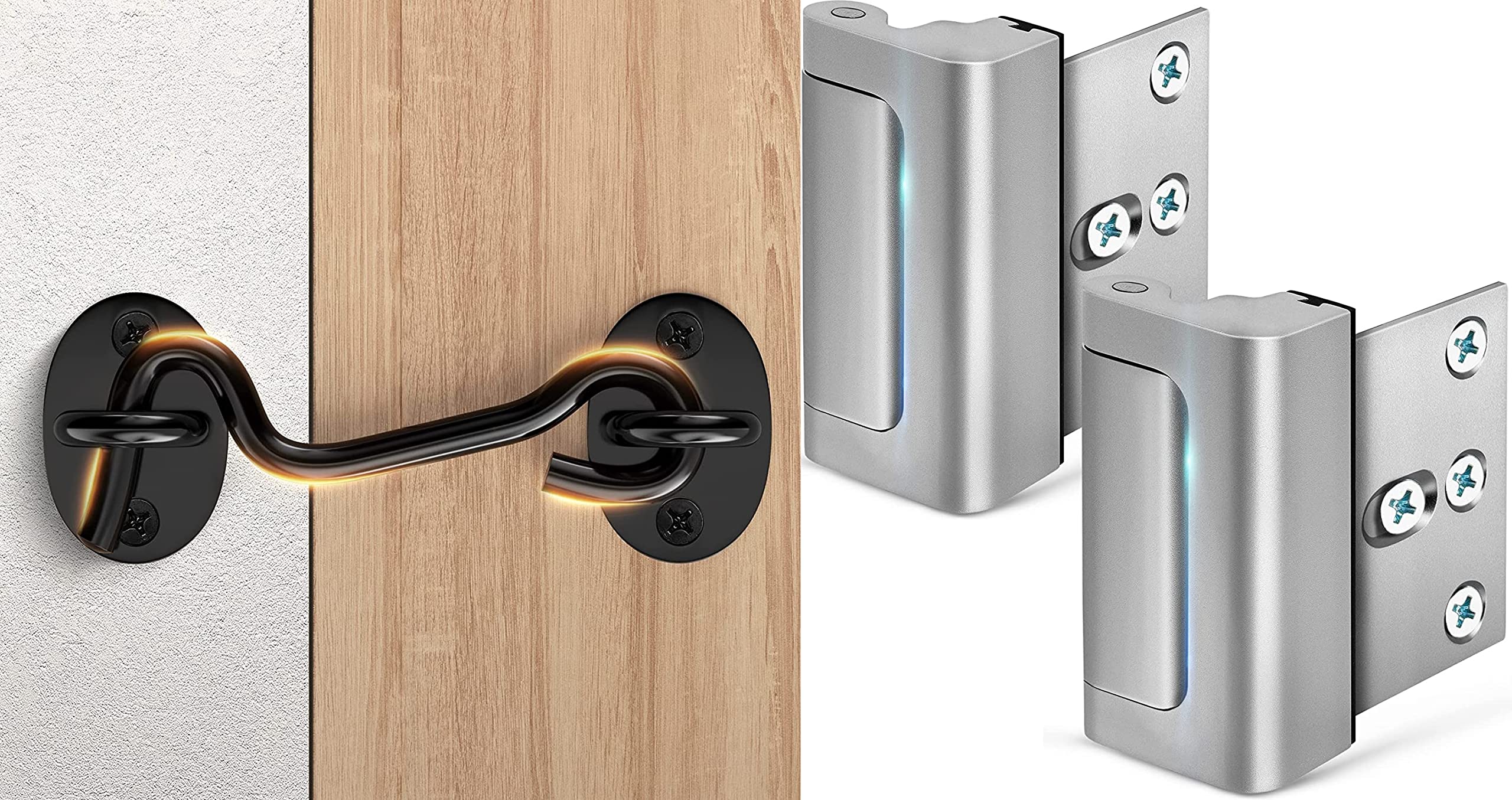 Amazon.com: Home Security Door Lock＋Barn Door Lock Gate Latch : Tools ...
