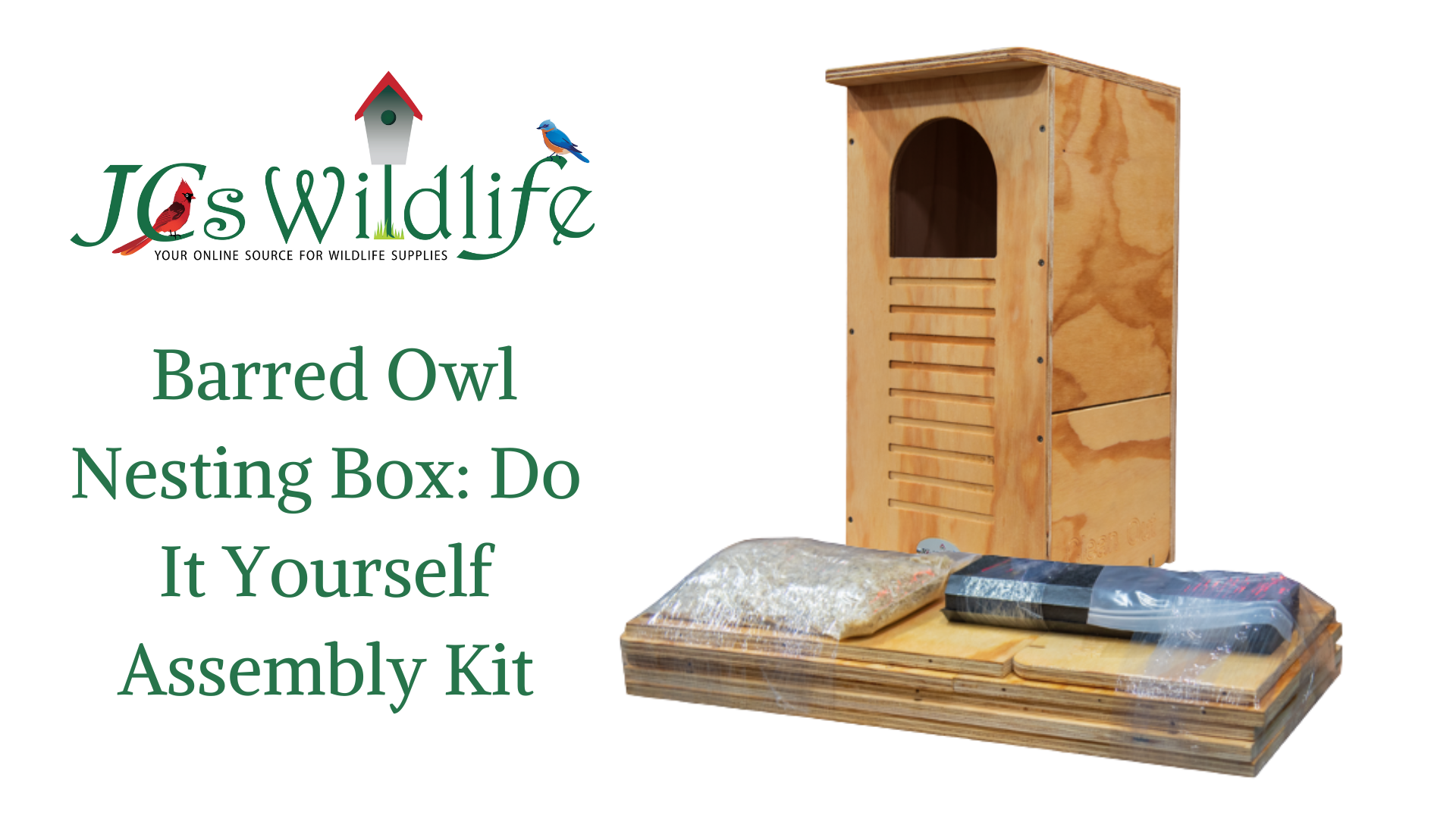 Watch DIY Barred Owl Nesting Box Assembly Video on Amazon Live