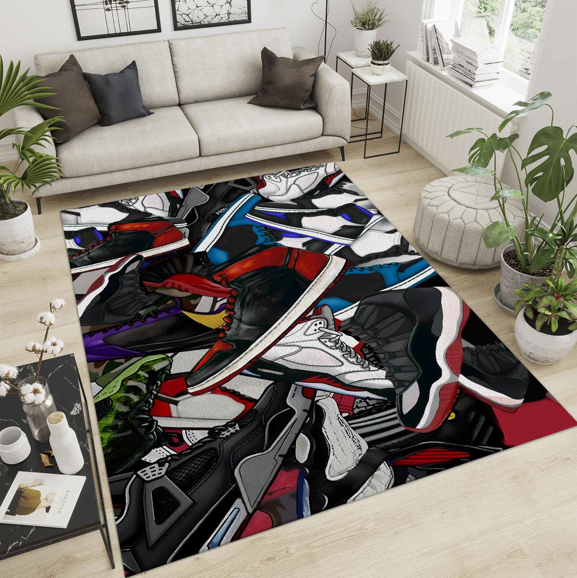Amazon.com: Sneakers Area Rug Basketball Shoes Carpet Sneaker ...