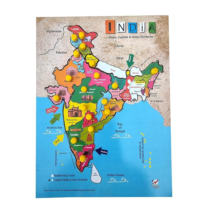Buy Prospo India Map for Kids, India Map Puzzle, India Game for Kids ...